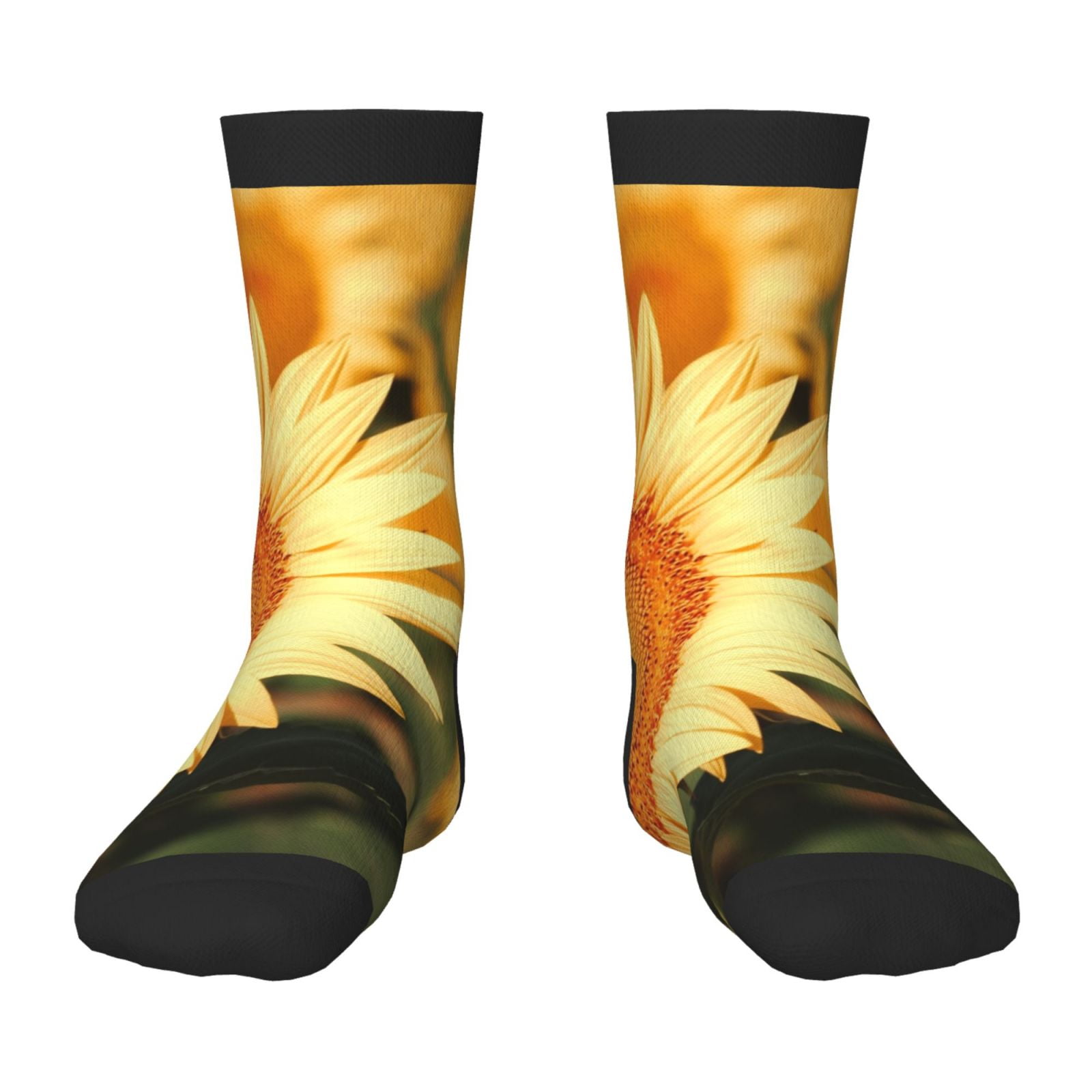 Goofa Golden Sunflower In Field Pattern Children's Crew Socks, Kids' Daily Wear and Sports Socks ...