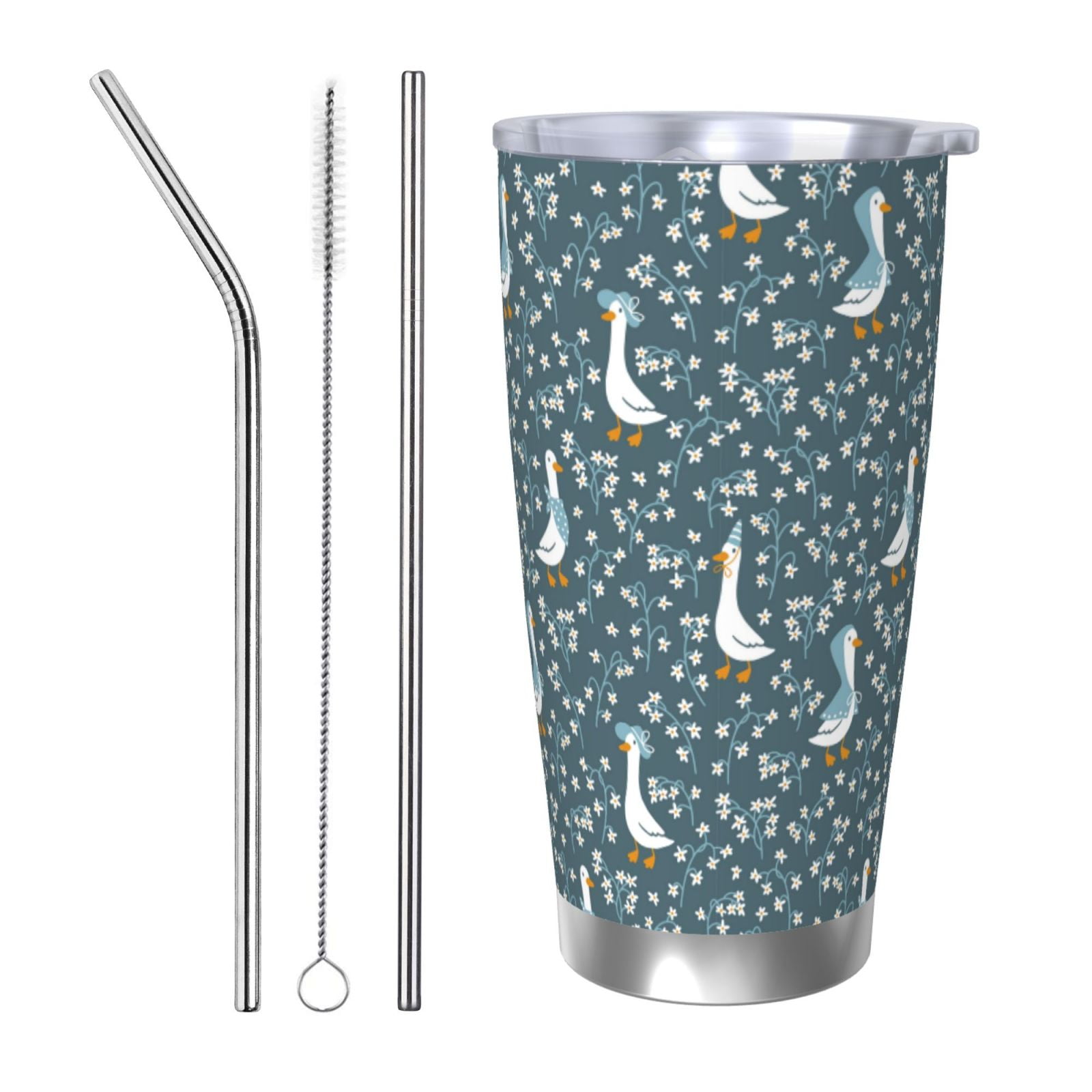 Goofa Goose with meadow flowers for 20 oz Skinny Tumbler Stainless ...
