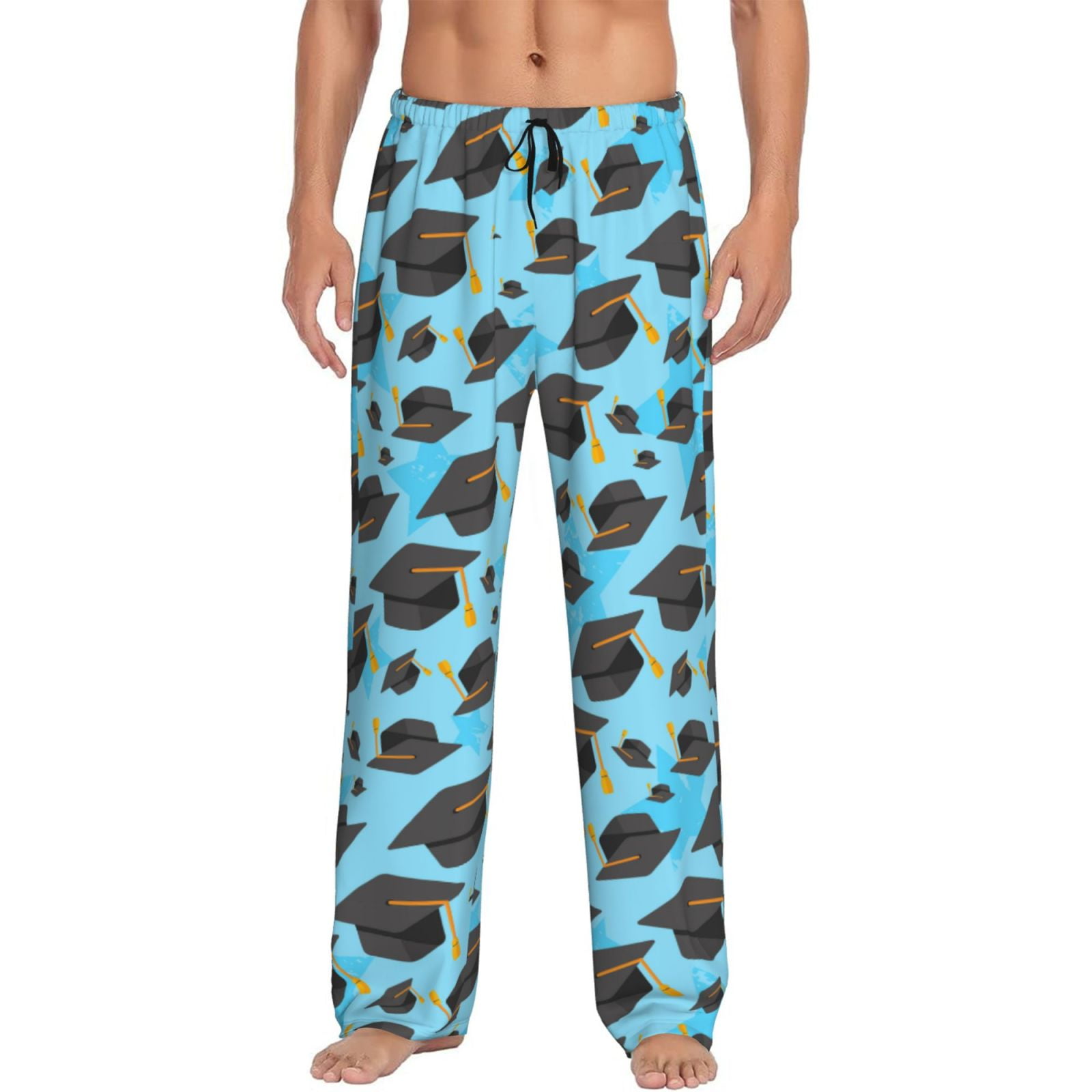 Goofa Graduation Hats1 Pattern Printed Soft Pajama Pants for Men, Wide ...