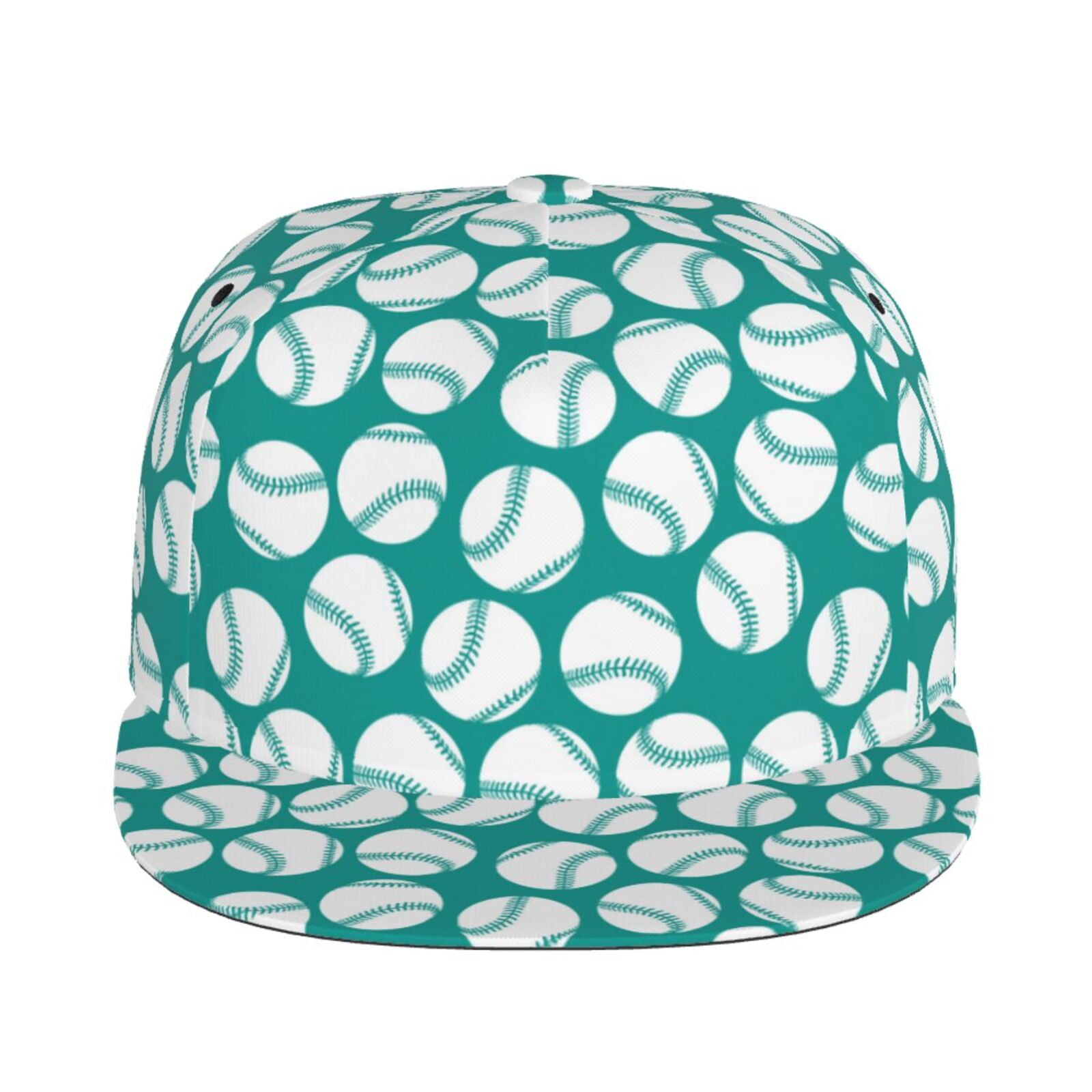 Goofa Green Baseball Printed Men's Baseball Cap,Straight Brim Hat,Golf ...