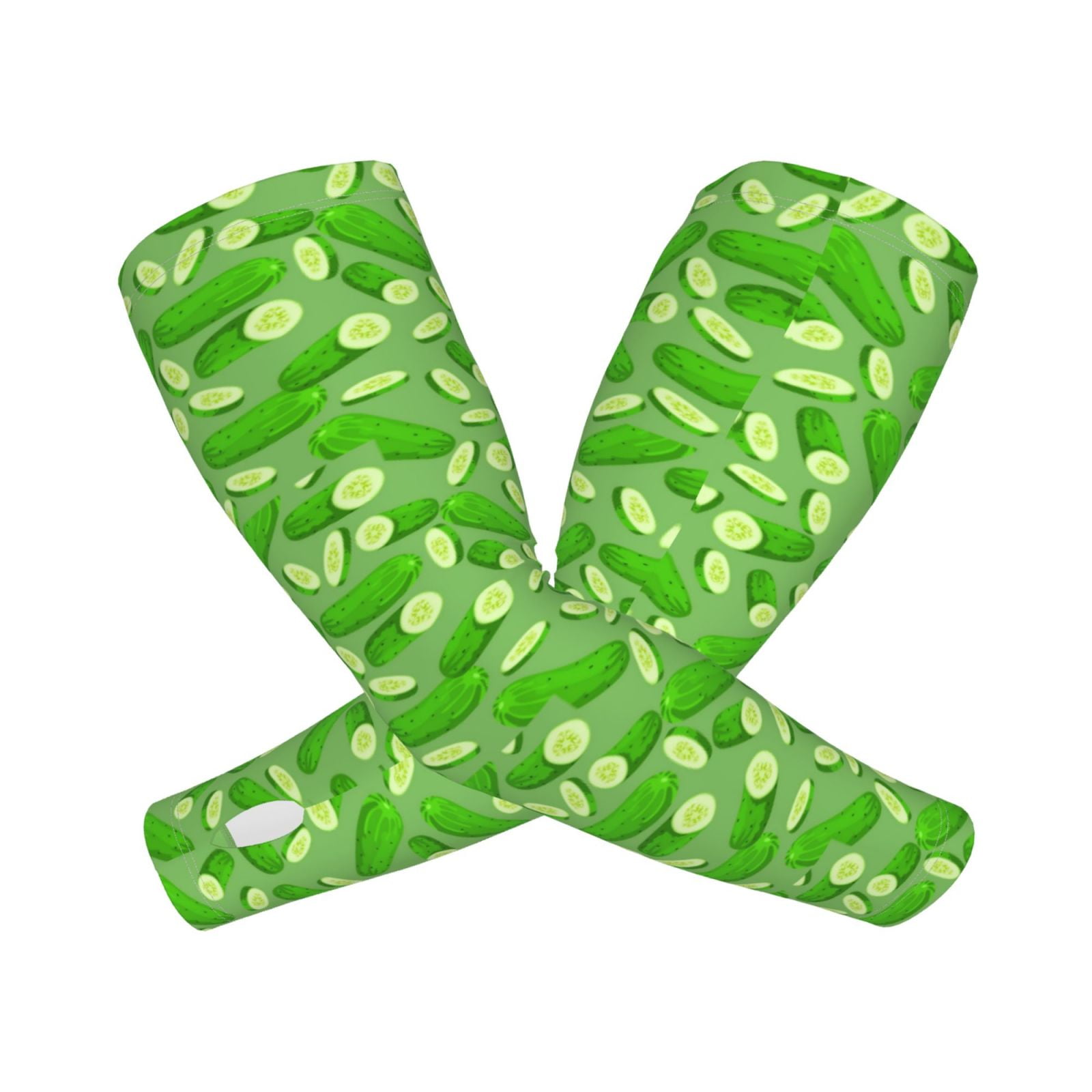 Goofa Green Cucumber Pattern UV Sun Protection Arm Sleeves, UPF 50 ...