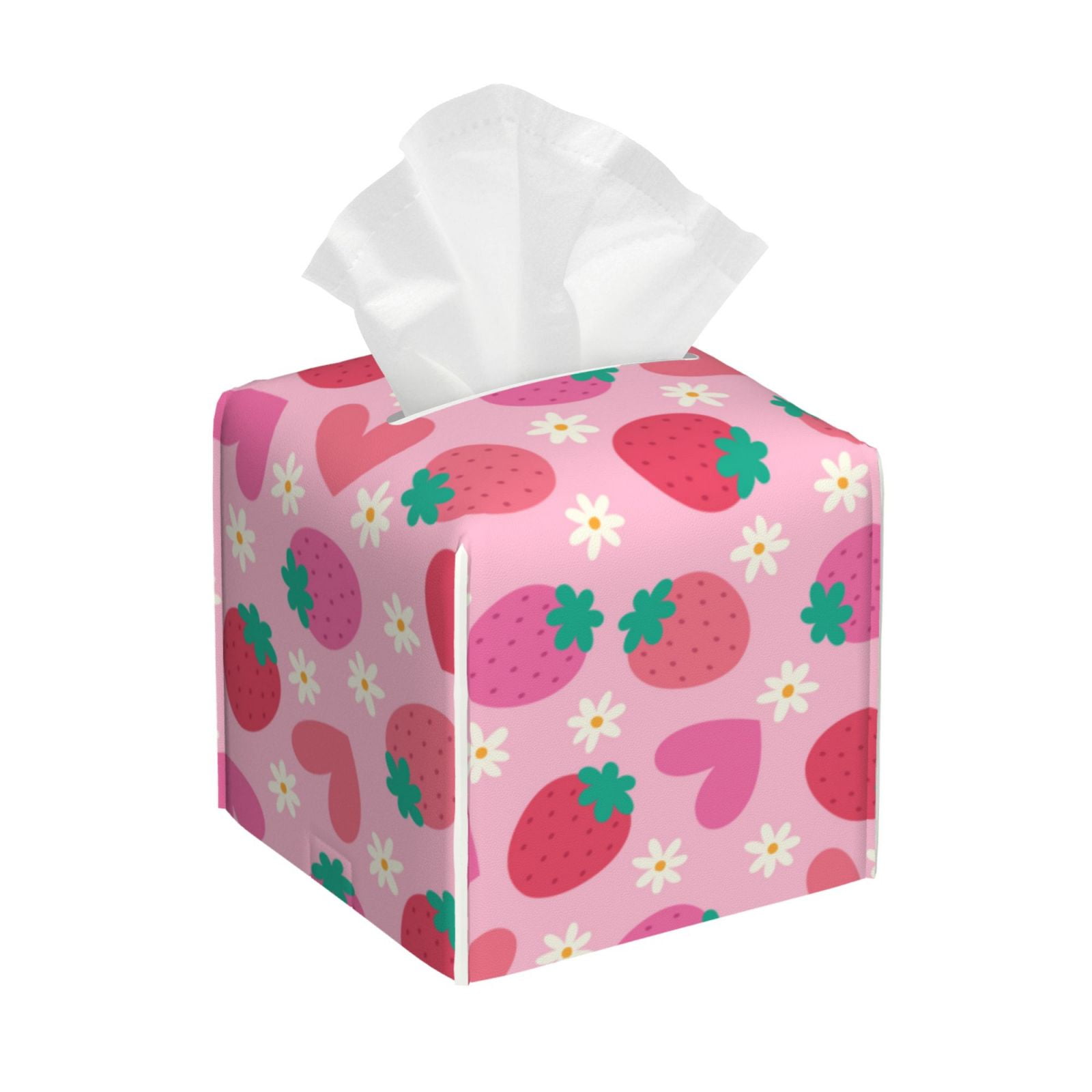 Goofa Haear Strawberry Tissue Box Cover PVC Leather Tissue Holder ...