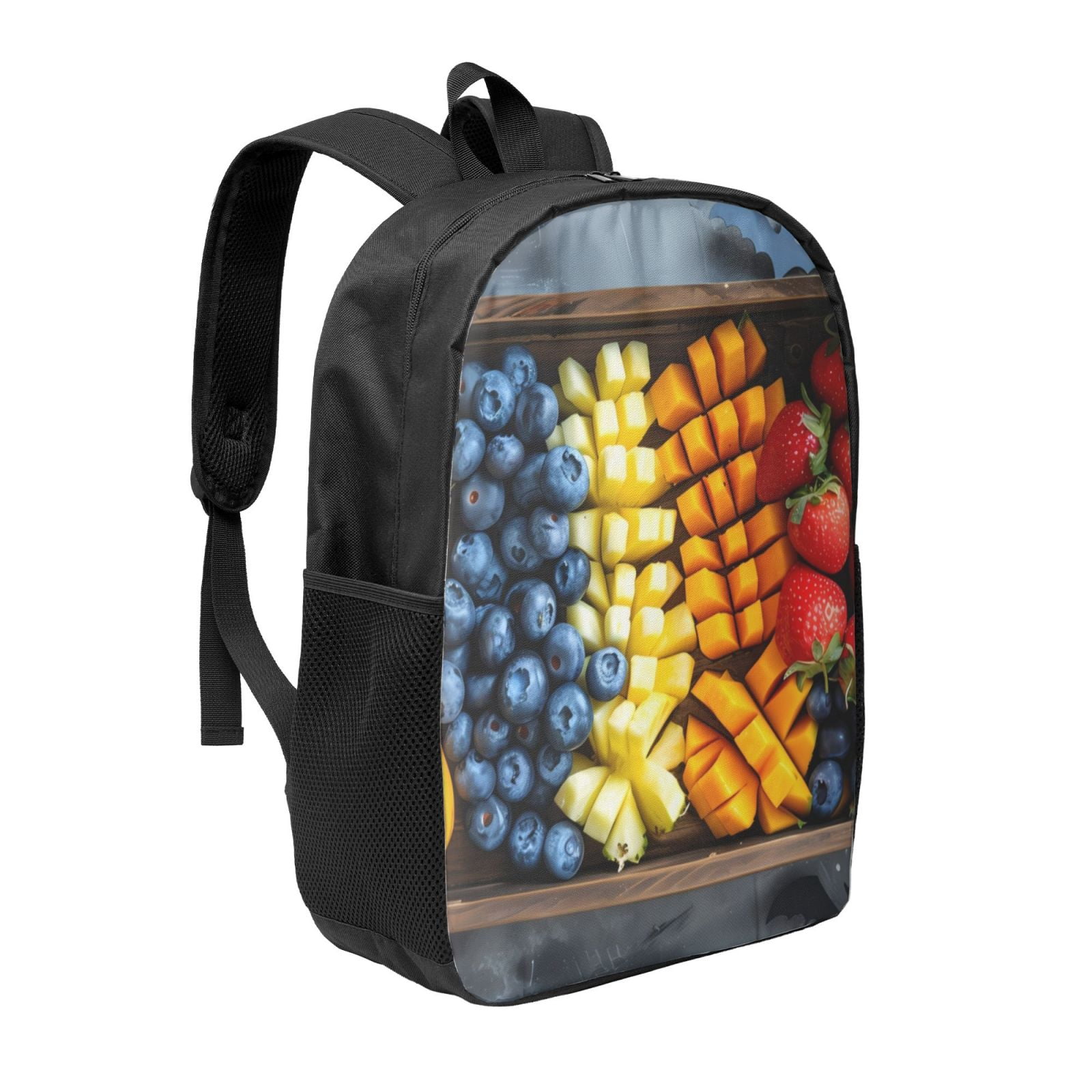 Goofa Halloween Fruit Platter Pattern 17in Student Backpack - School ...