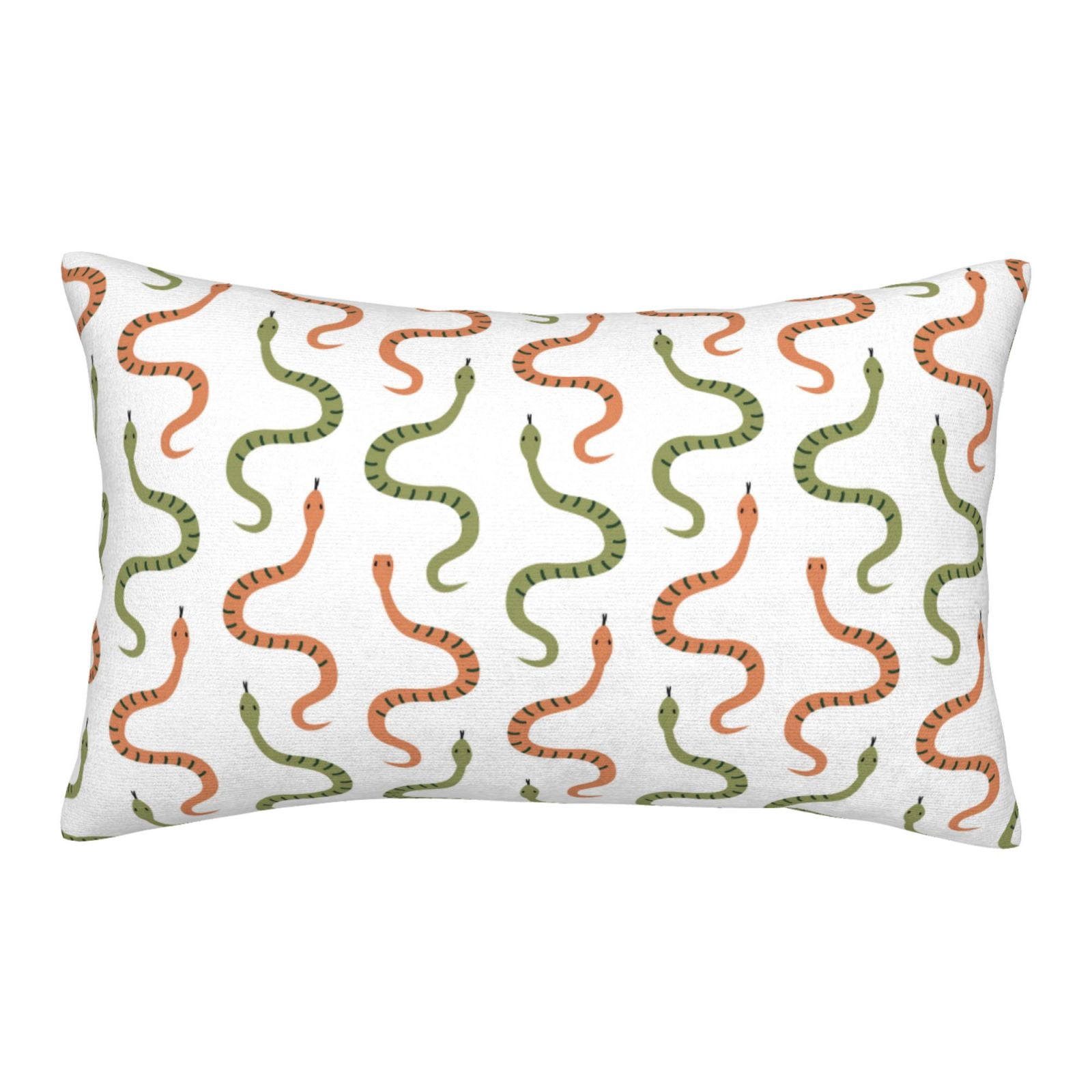 Goofa Hand Drawn Snake Pattern Pillow Case – Plush & Soft Cushion Cover ...