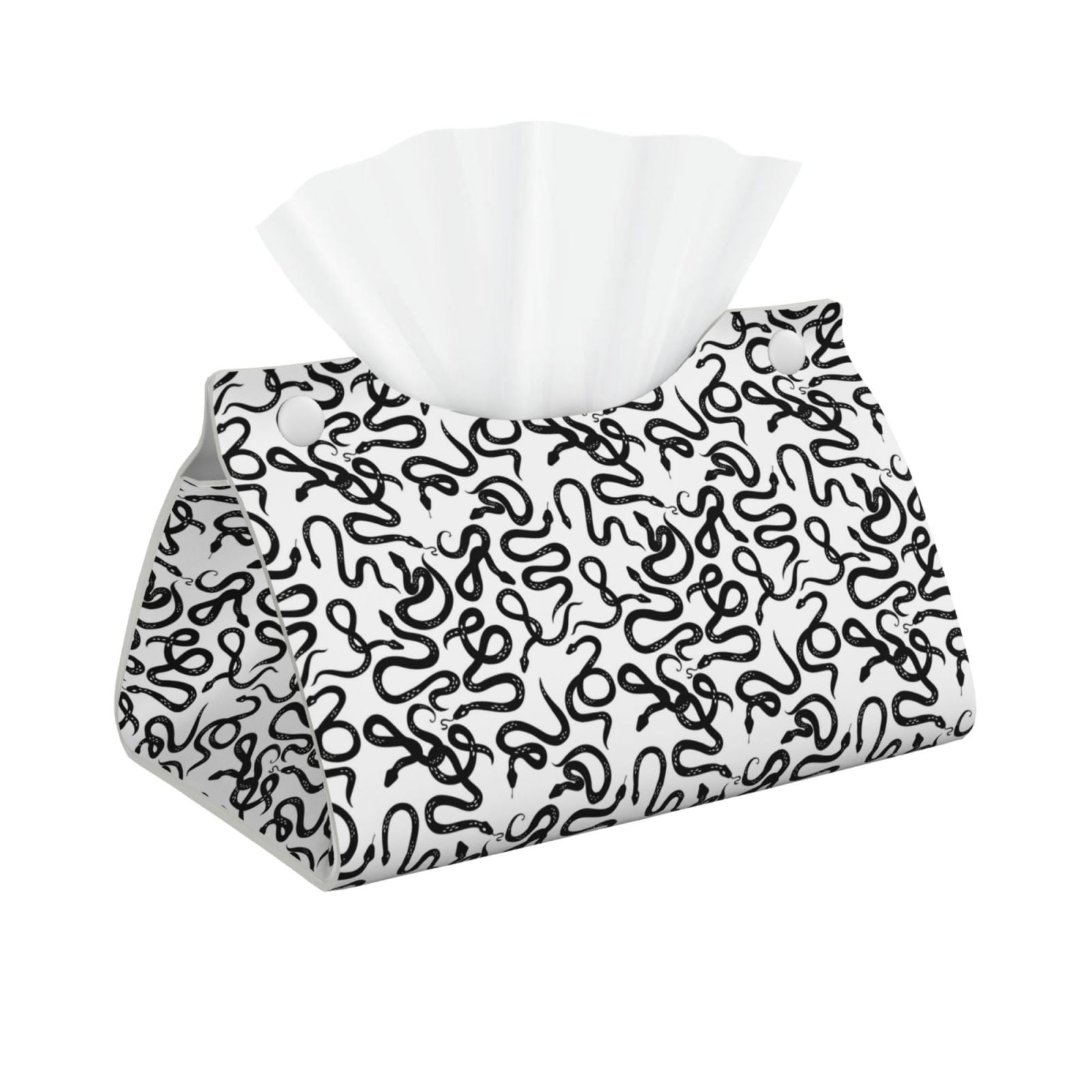 Goofa Hand Drawn Snake Pattern Triangle Square Tissue Box Cover, Modern ...