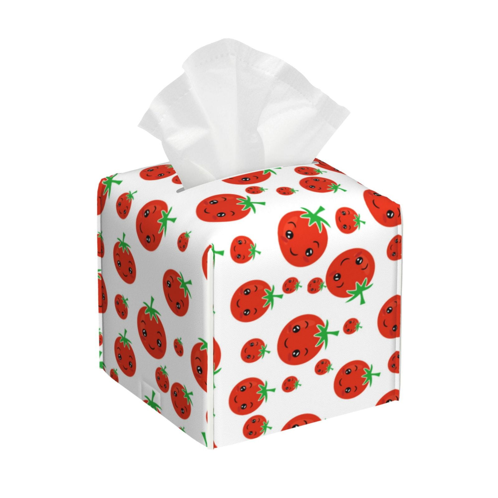 Goofa Hand Drawn Tomatoes Tissue Box Cover PVC Leather Tissue Holder ...
