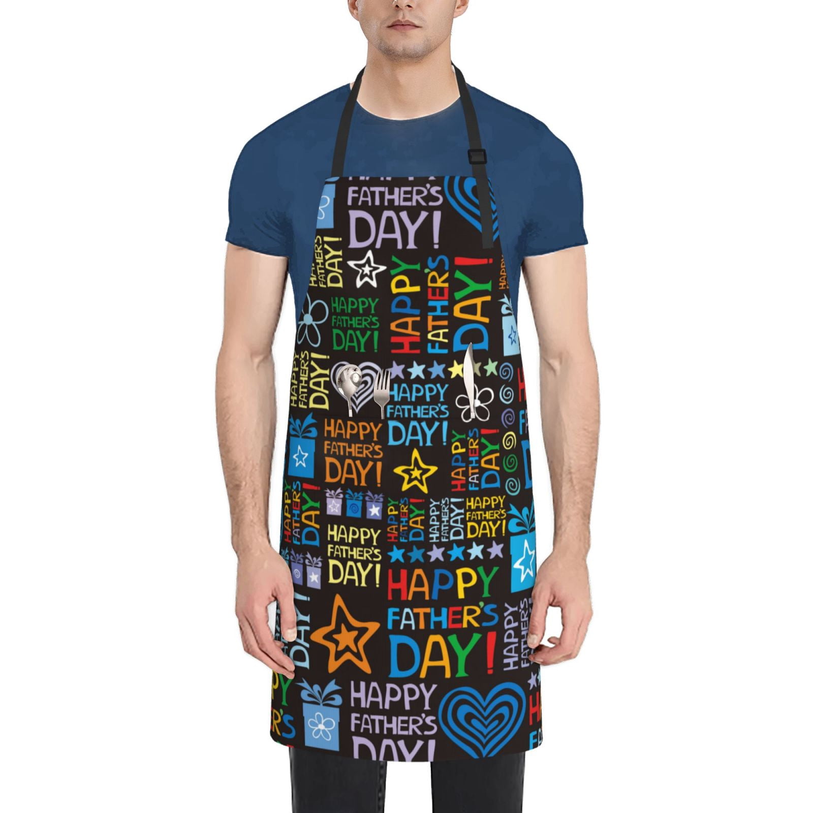 Goofa Happy Father Day Printed Waterproof Apron 33" Chef Aprons for Men ...