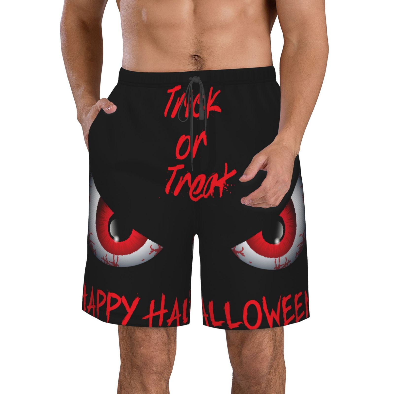 Goofa Happy Halloween2 Printed Mens Swim Trunks Summer Quick Dry Short ...