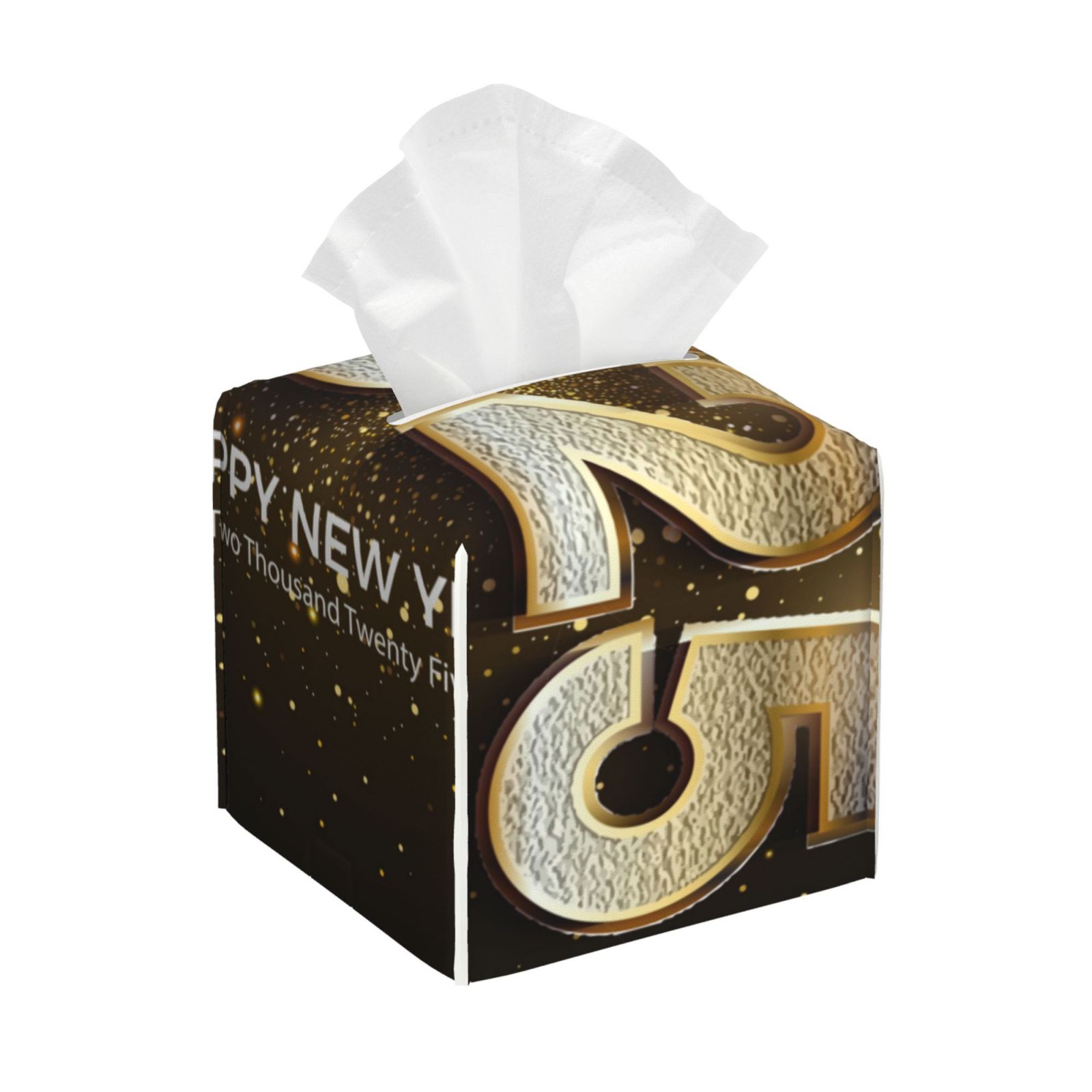 Goofa Happy New Year 2025 E Tissue Box Cover PVC Leather Tissue Holder ...