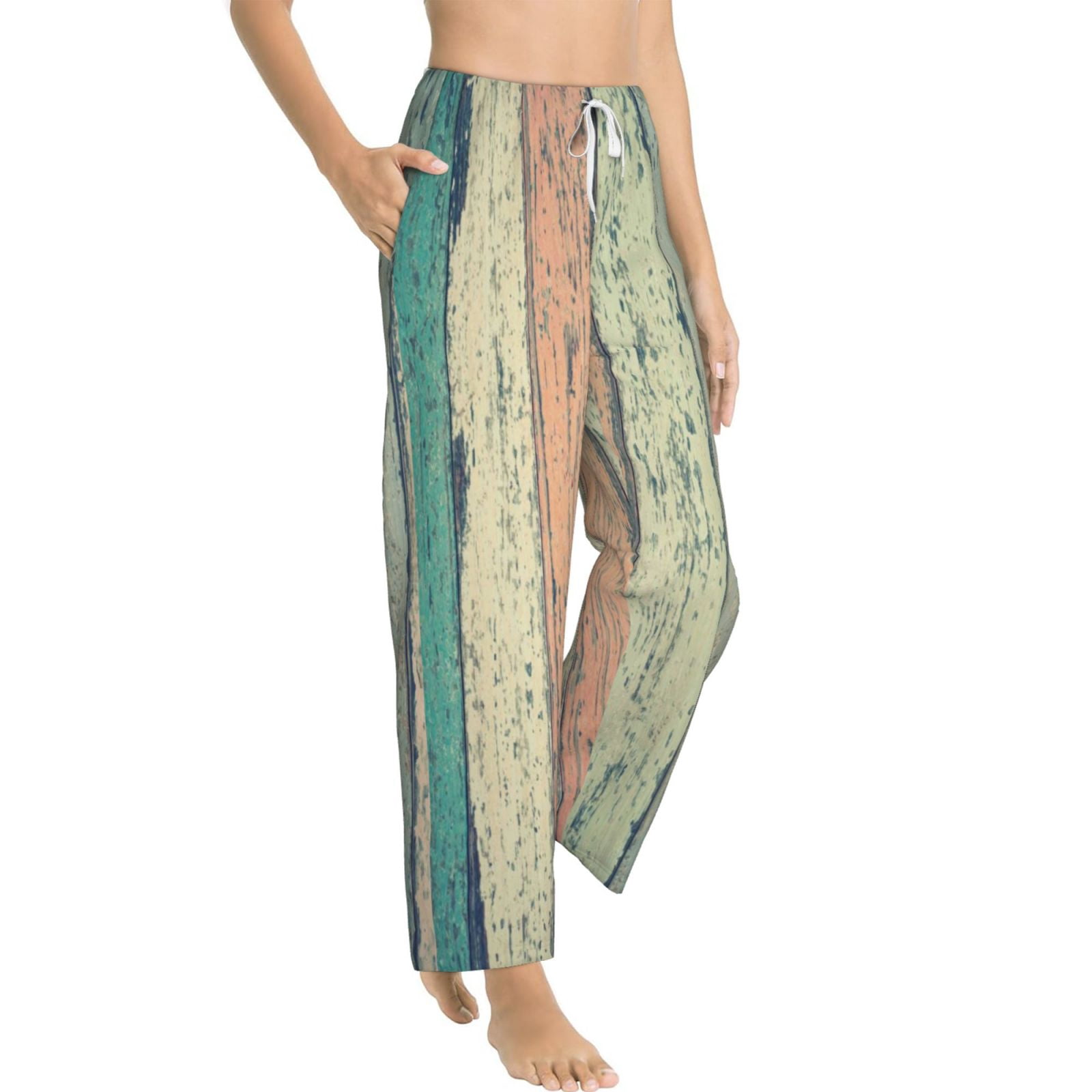Goofa Hardwood Printed Soft Pajama Pants for Women, Wide Leg Comfy ...
