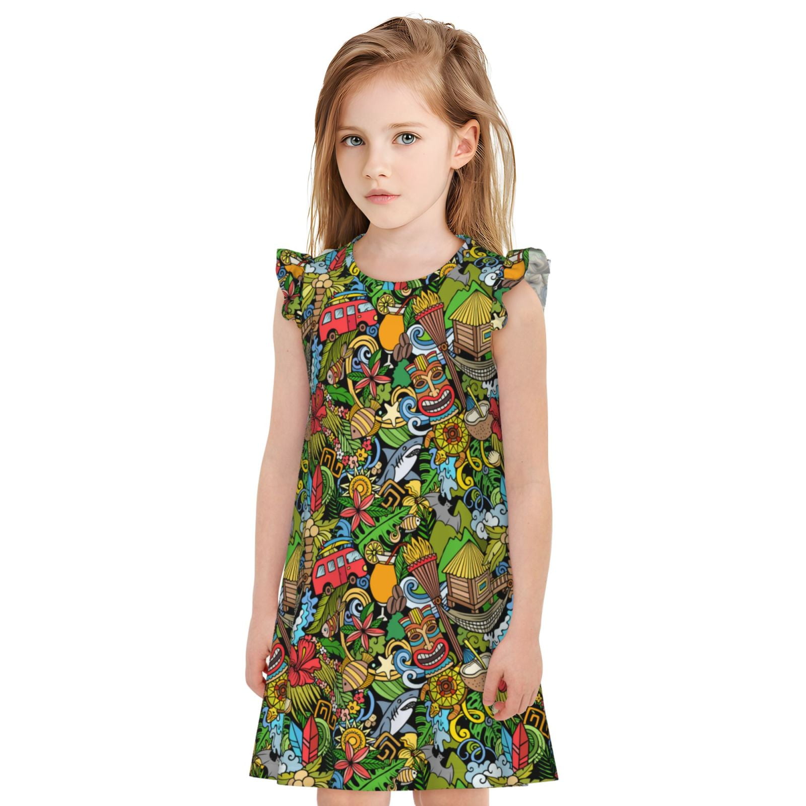 Goofa Hawaiian Culture Symbols 1 Pattern Sweet & Sassy Girls ...