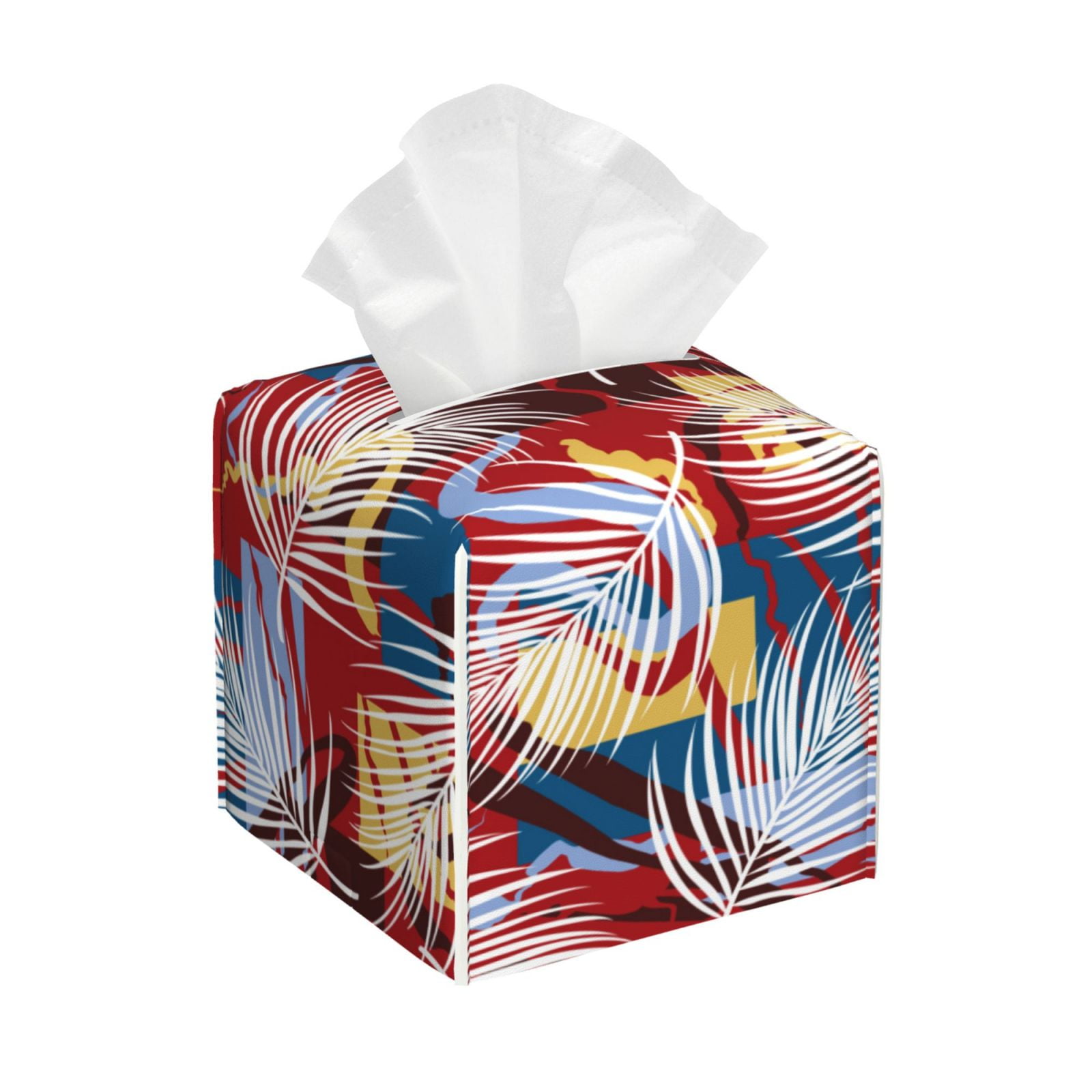 Goofa Hawaiian Style Tissue Box Cover PVC Leather Tissue Holder Square ...