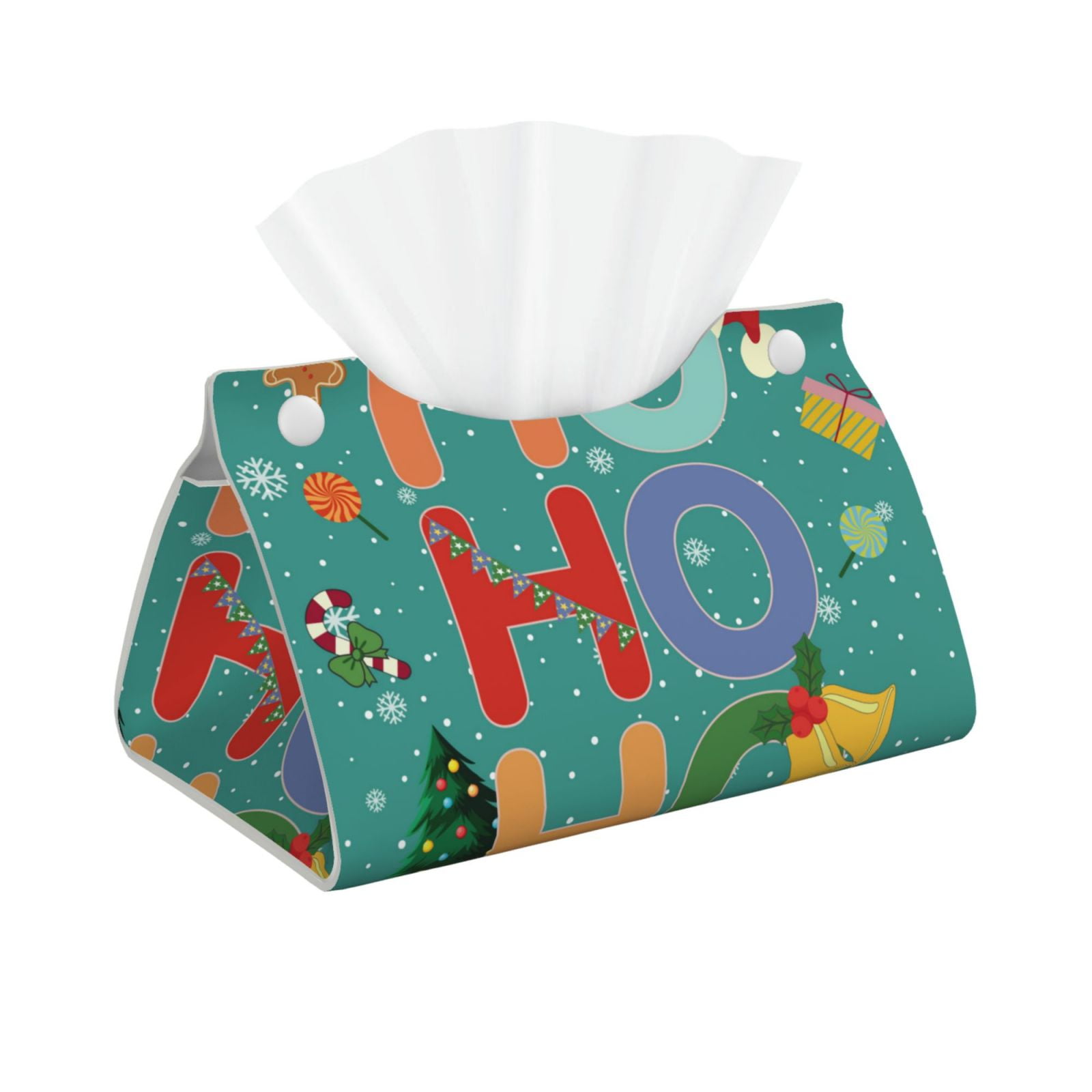 Goofa Ho Ho Ho Pattern Triangle Square Tissue Box Cover, Modern PVC ...