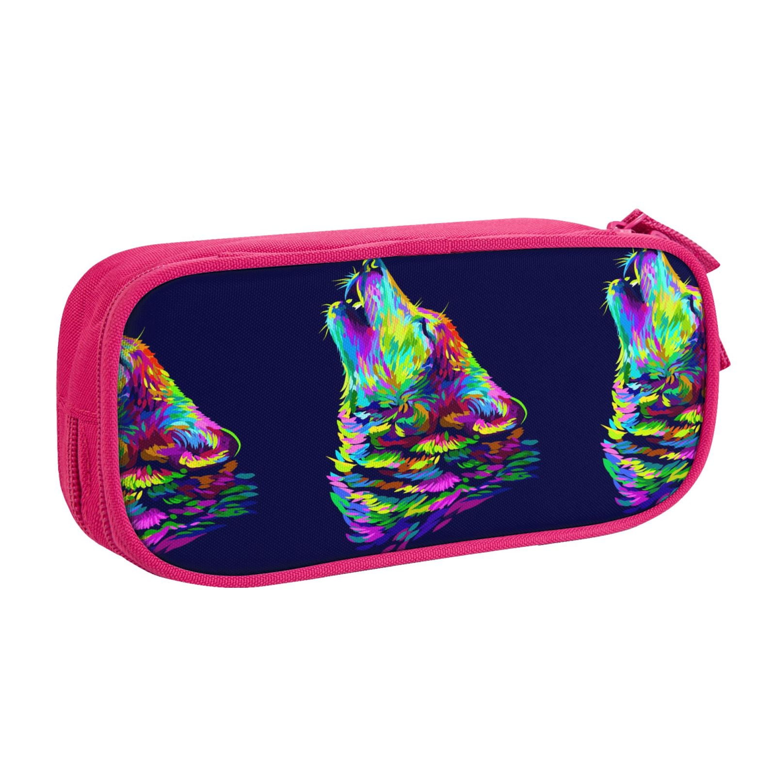 Goofa Howling Wolf Pattern Big Capacity Pencil Pen Case Office College ...