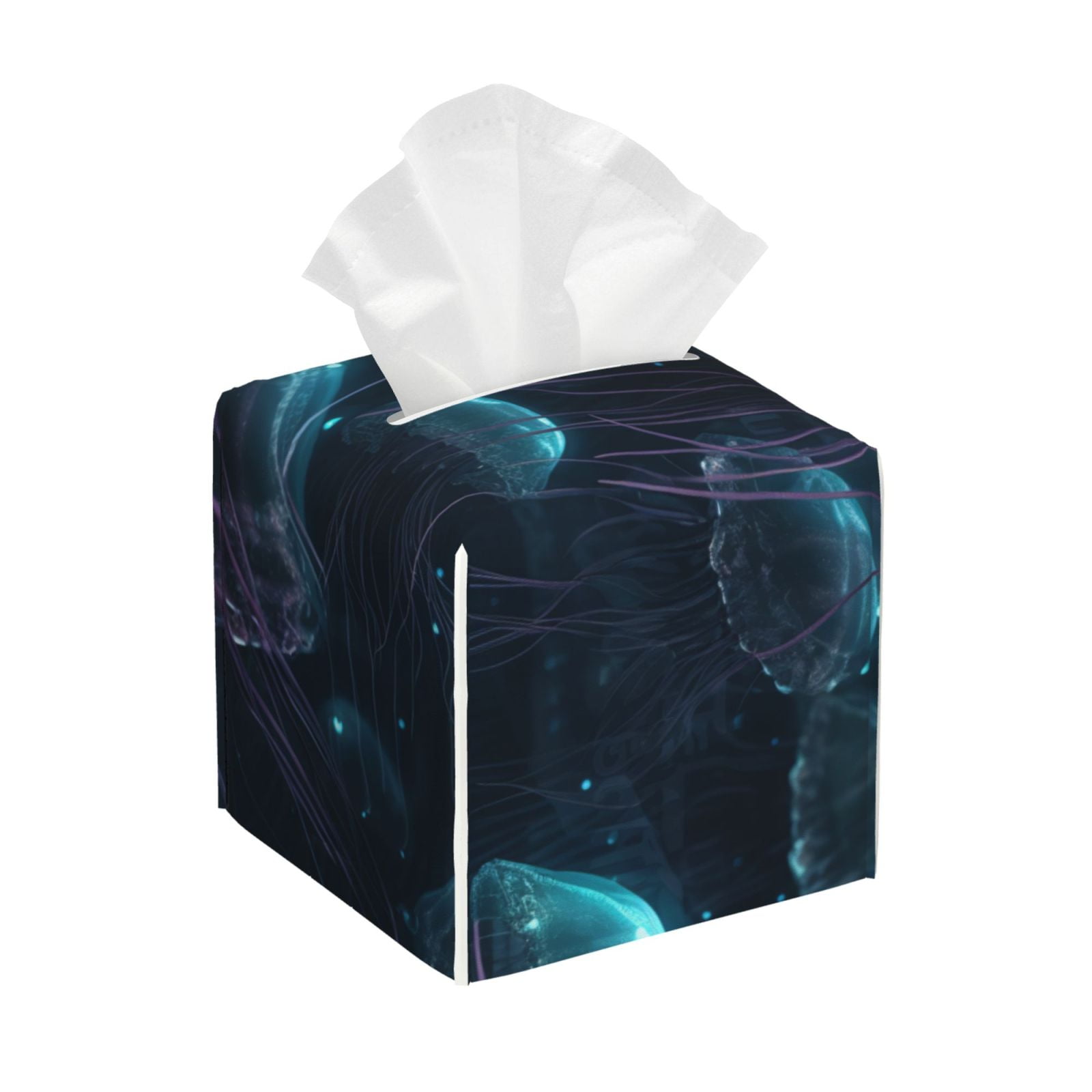 Goofa Ice blue light spot jellyfish Tissue Box Cover PVC Leather Tissue ...