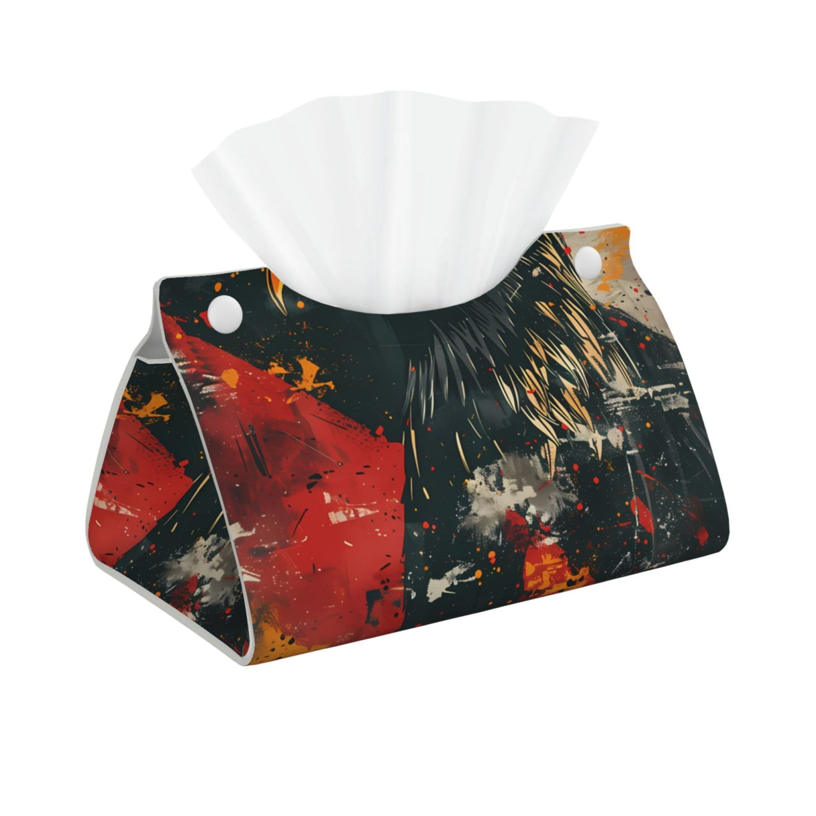 Goofa Ink Style Bald Eagle Pattern Triangle Square Tissue Box Cover ...