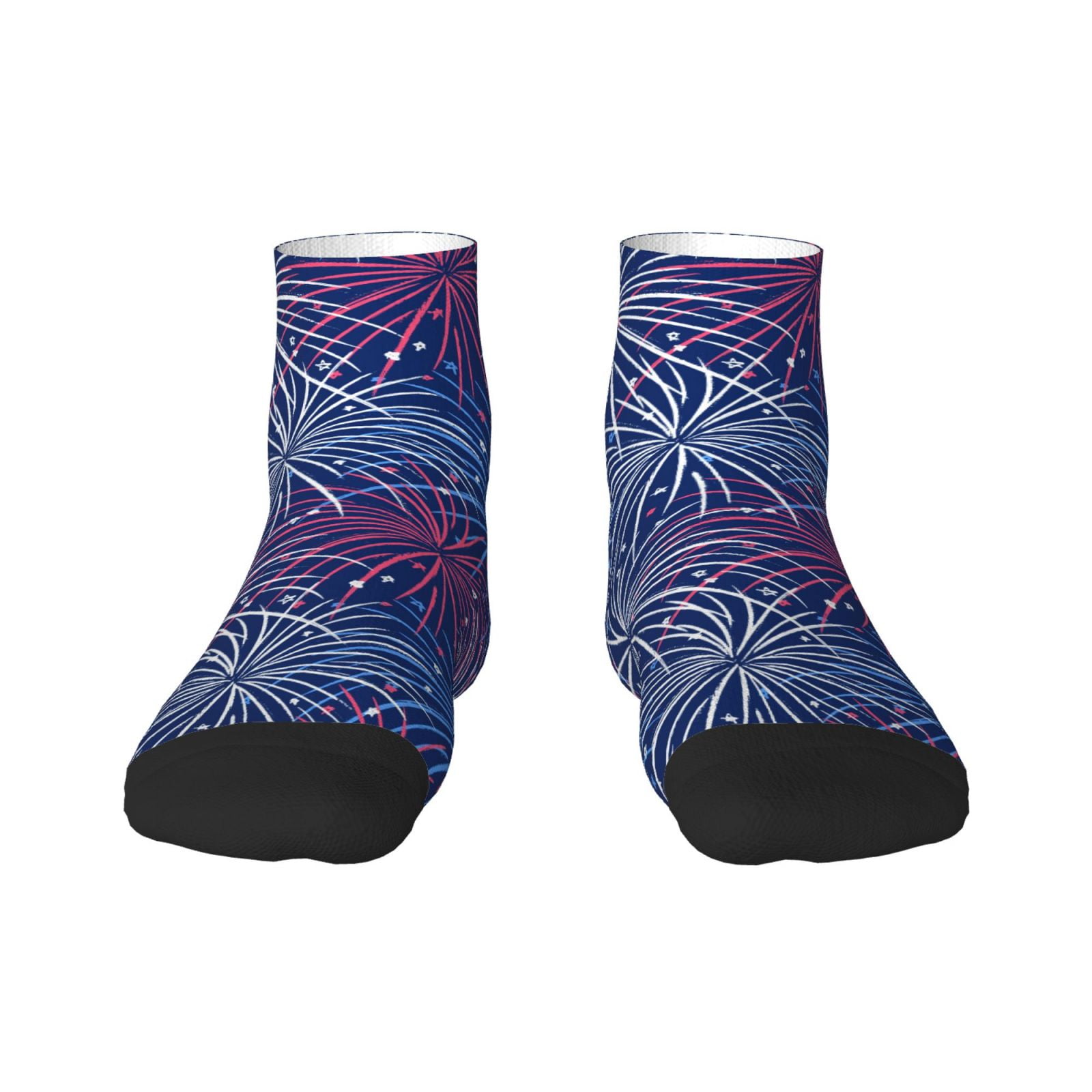 Goofa Ireworks In The Night Sky Pattern Non Slip Socks with Grips for ...