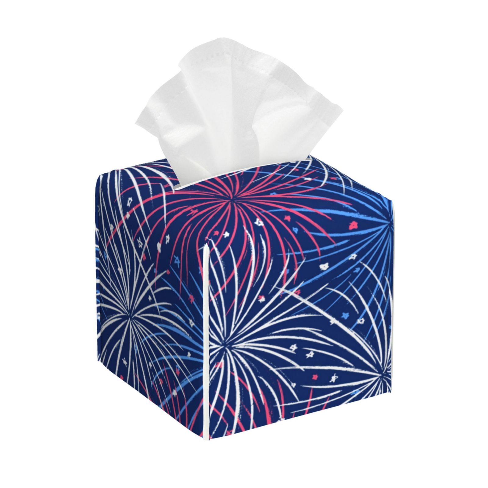 Goofa Ireworks In The Night Sky Tissue Box Cover PVC Leather Tissue ...