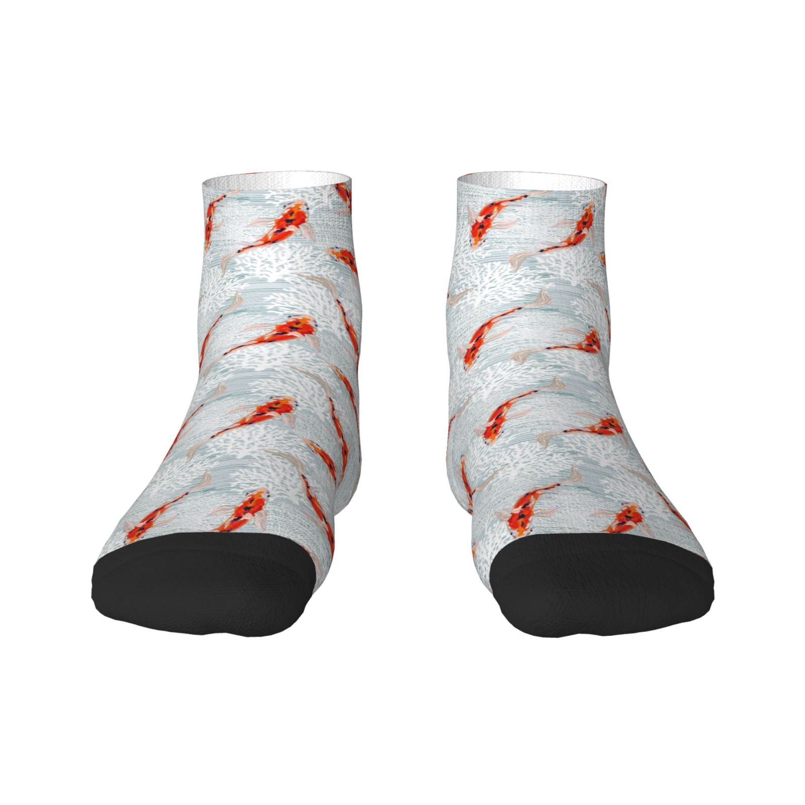 Goofa Koi Fish Corals,Spring Summer Pattern Non Slip Socks with Grips ...