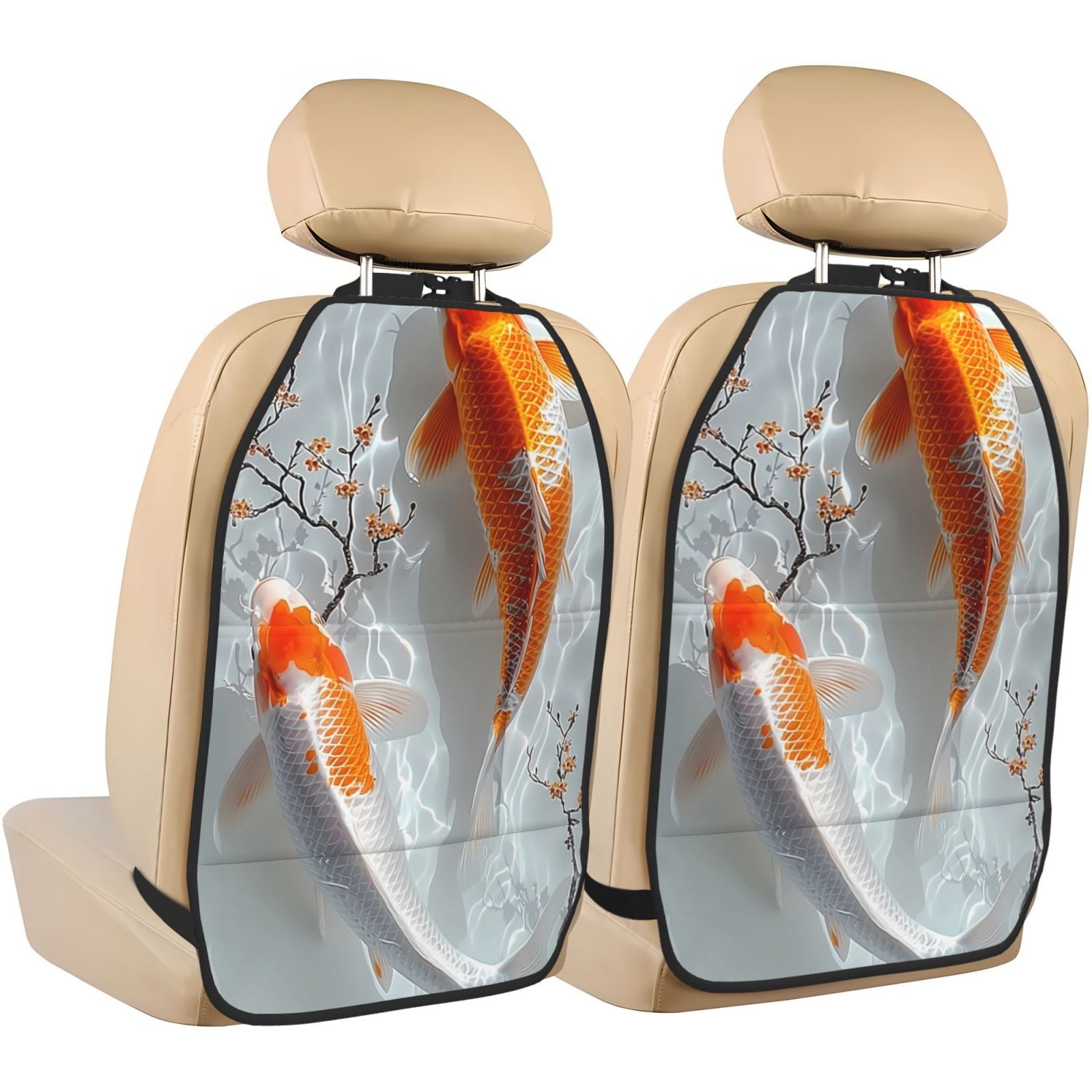 Goofa Koi Fish Water Pattern Car Back Seat Protector for Kids (2 Pack ...