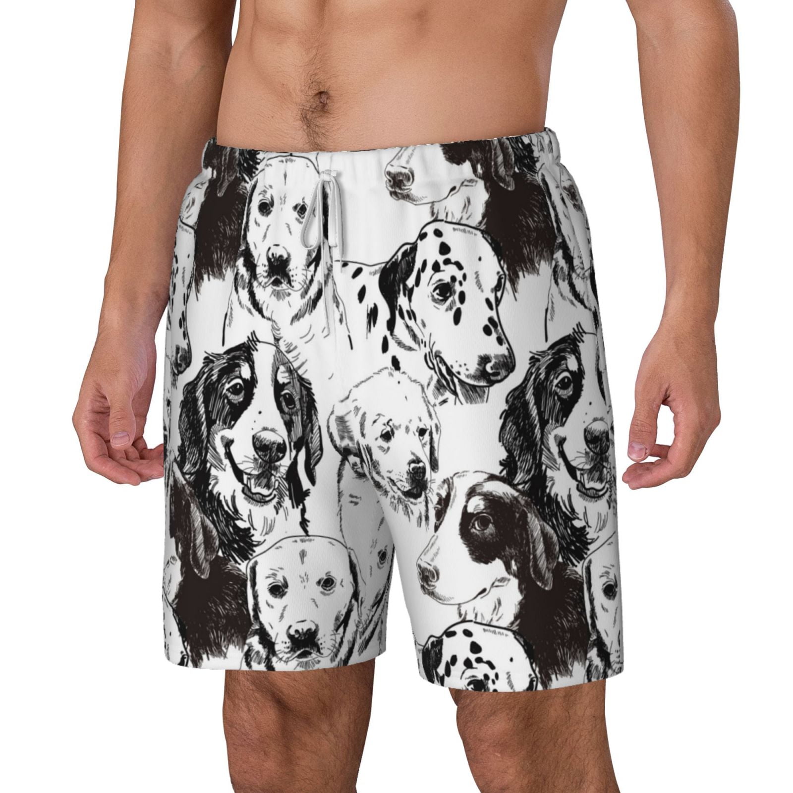 Goofa Labrador Retriever Dog Printed Men's Swim Trunks Board Shorts ...