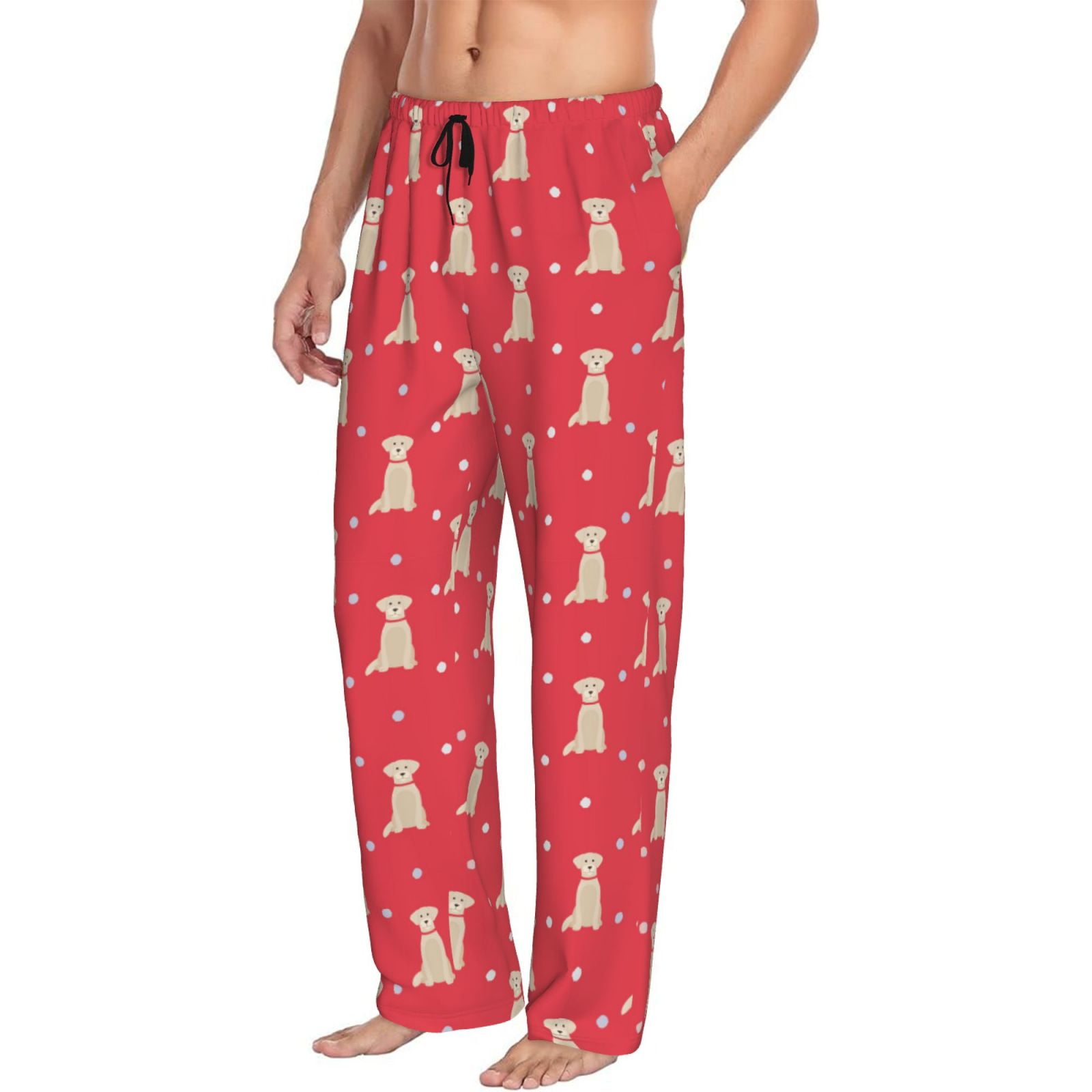 Goofa Labrador Retriever Dog Printed Soft Pajama Pants for Men, Wide ...