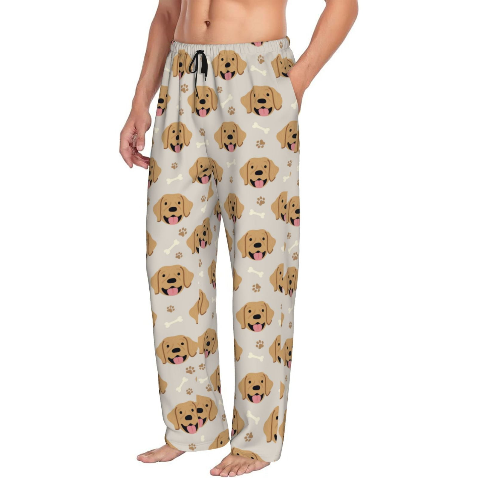Goofa Labrador Retriever Dog Printed Soft Pajama Pants for Men, Wide ...