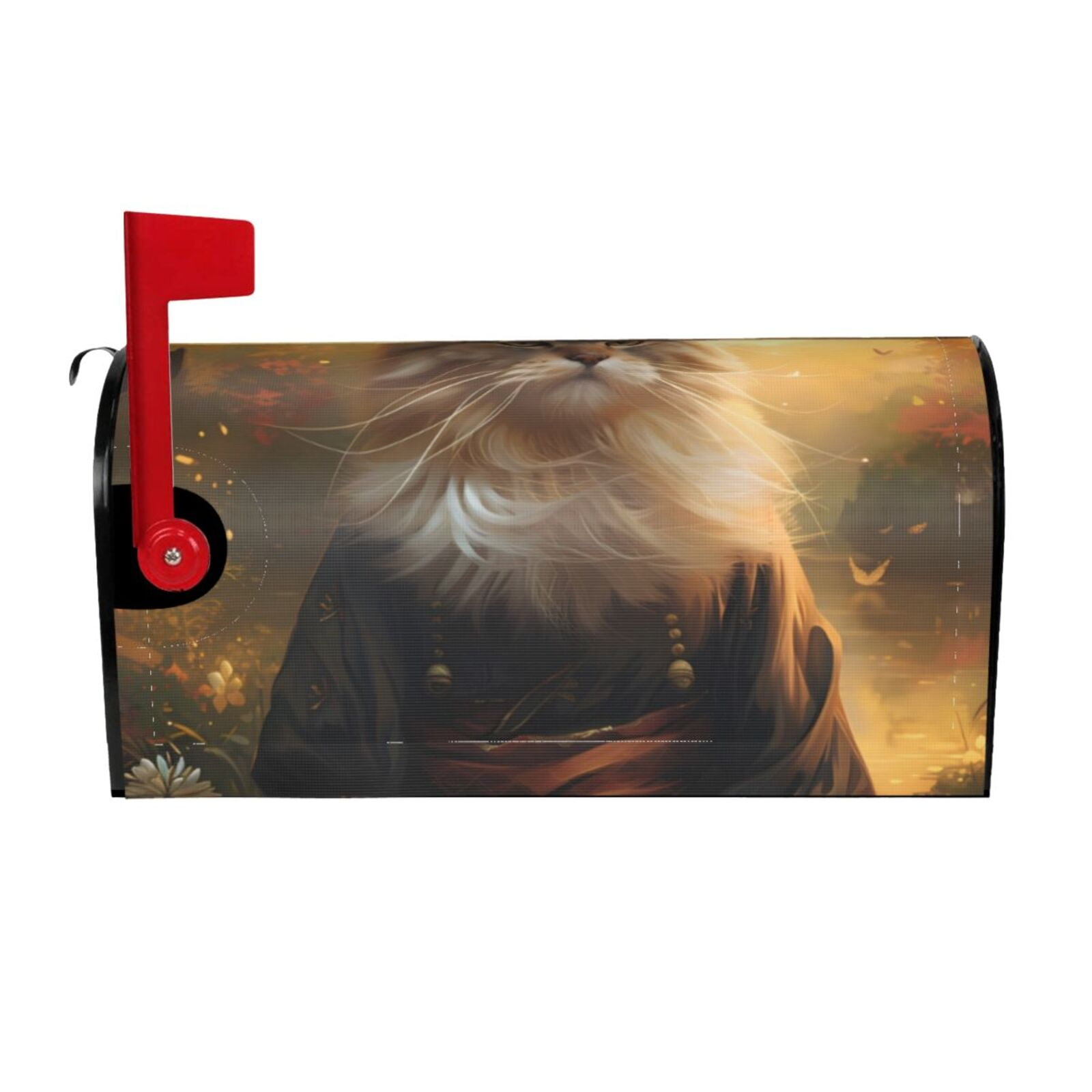 Goofa Lakeside Flower Field Cat Pattern Mailbox Cover, Mailbox ...