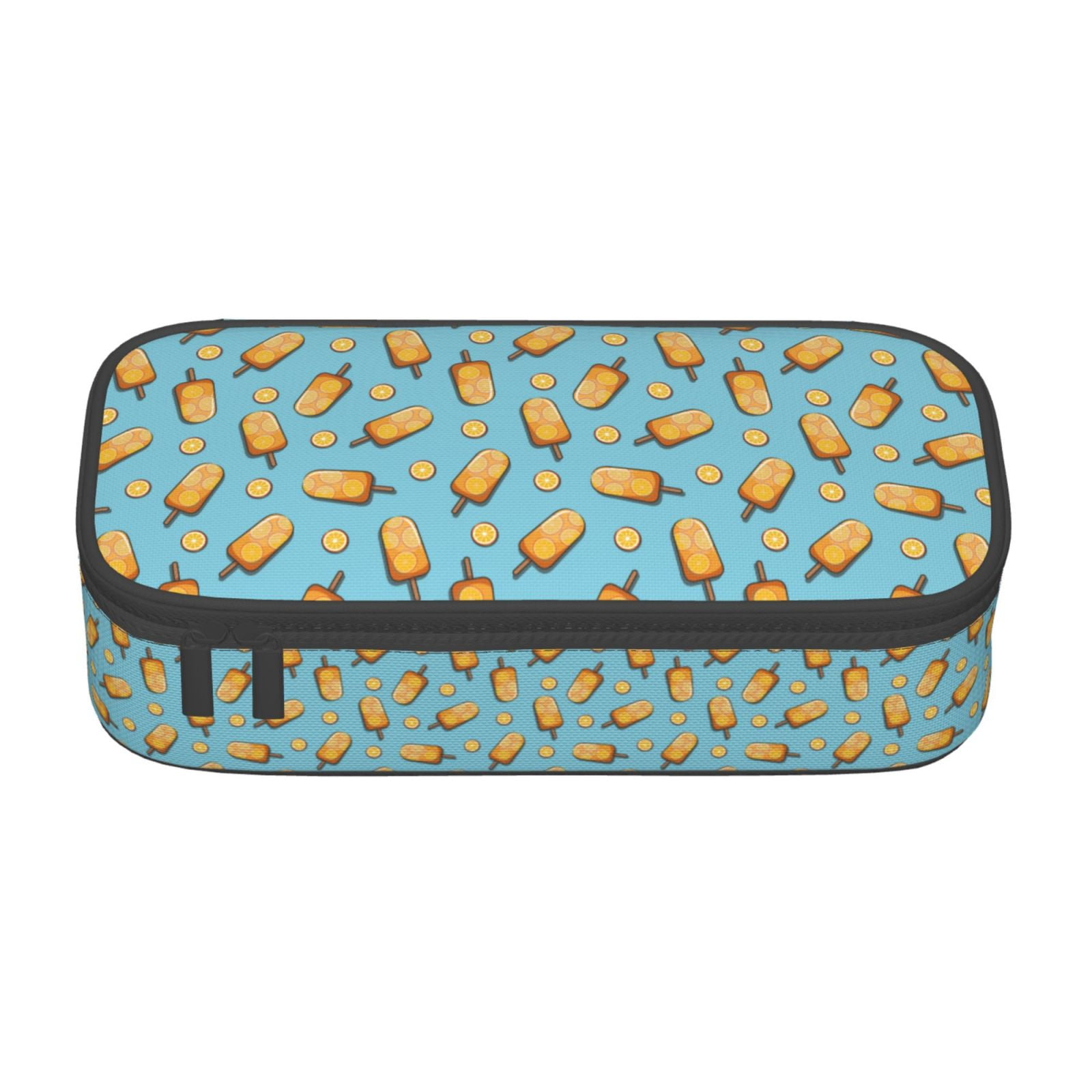 Goofa Lemon Ice Cream Pattern Pencil Case, Multi- Slot Pencil Pouch ...