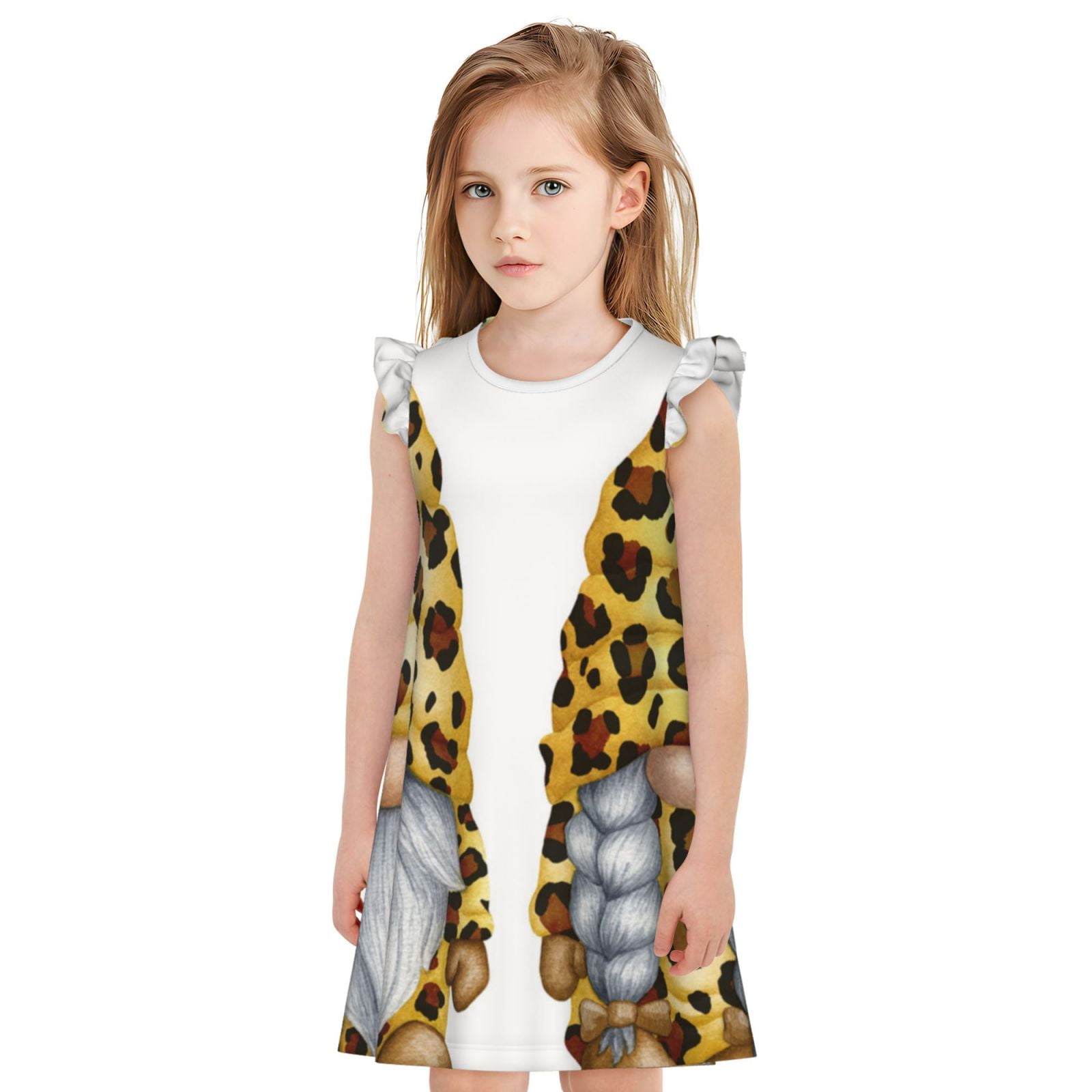 Goofa Leopard Gnomes Pattern Sweet & Sassy Girls' Nightgowns - Short ...