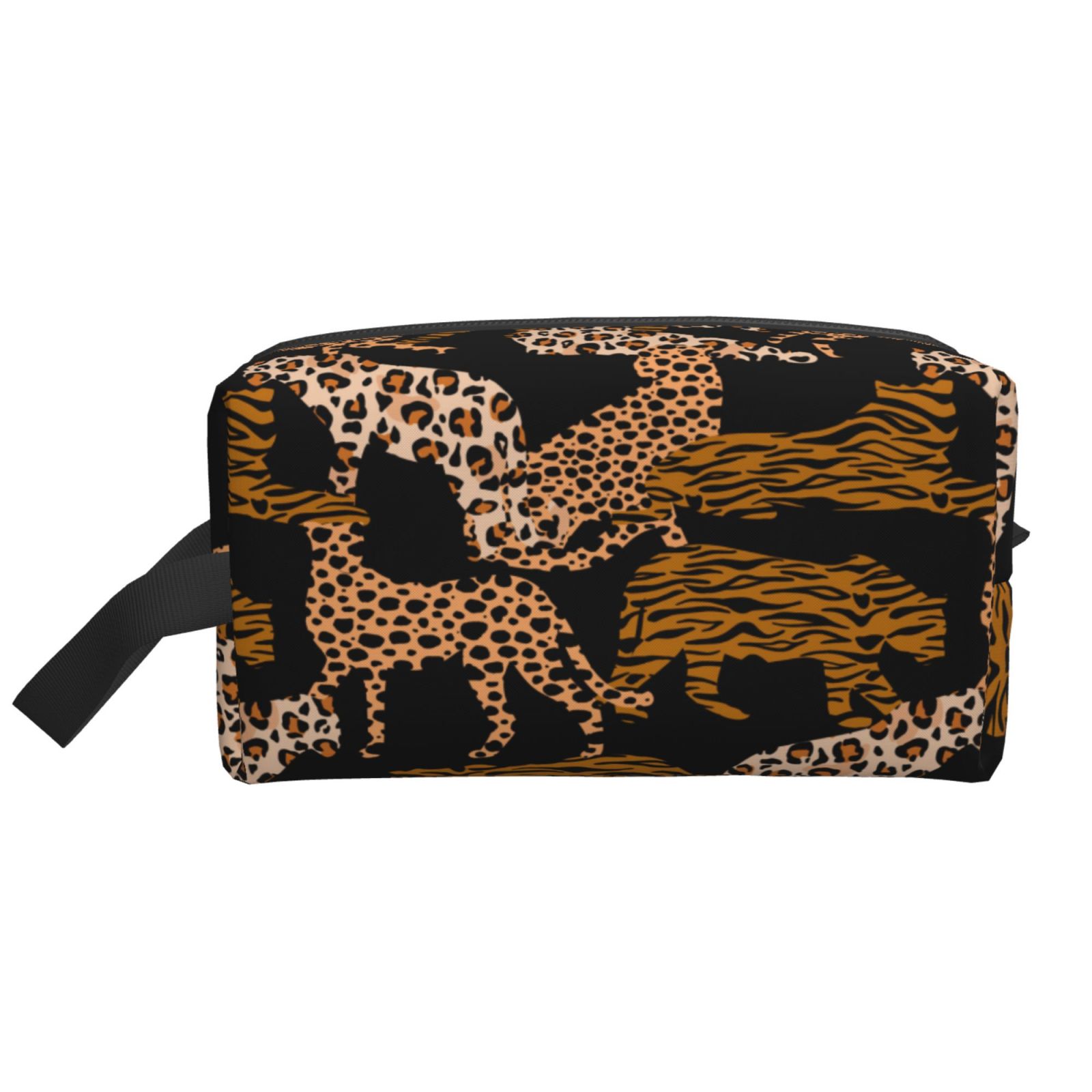 Goofa Leopard Print Printed Toiletry Bag with Handle,Large Capacity ...