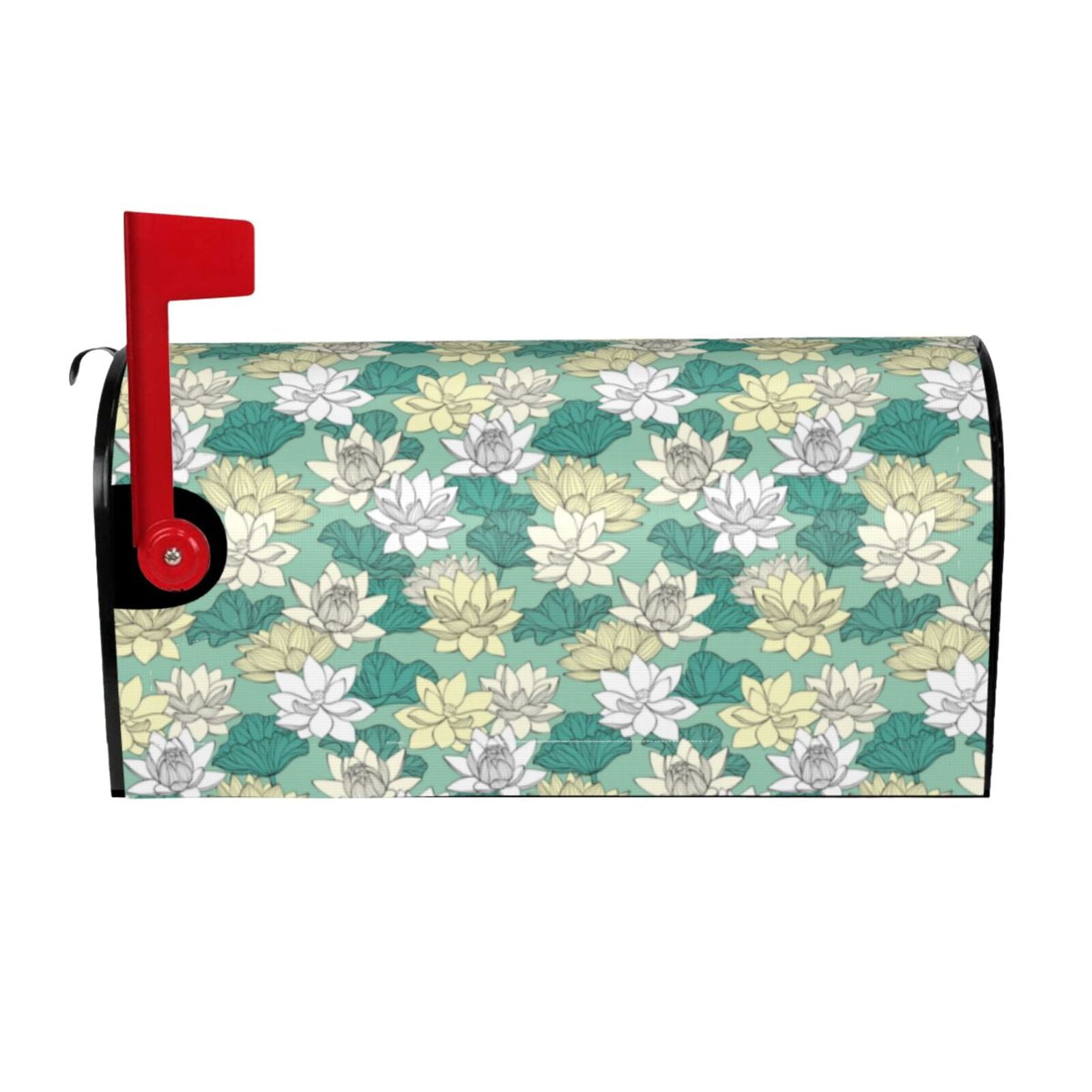 Goofa Lotus Flower1 Pattern Mailbox Cover, Mailbox Decoration with ...