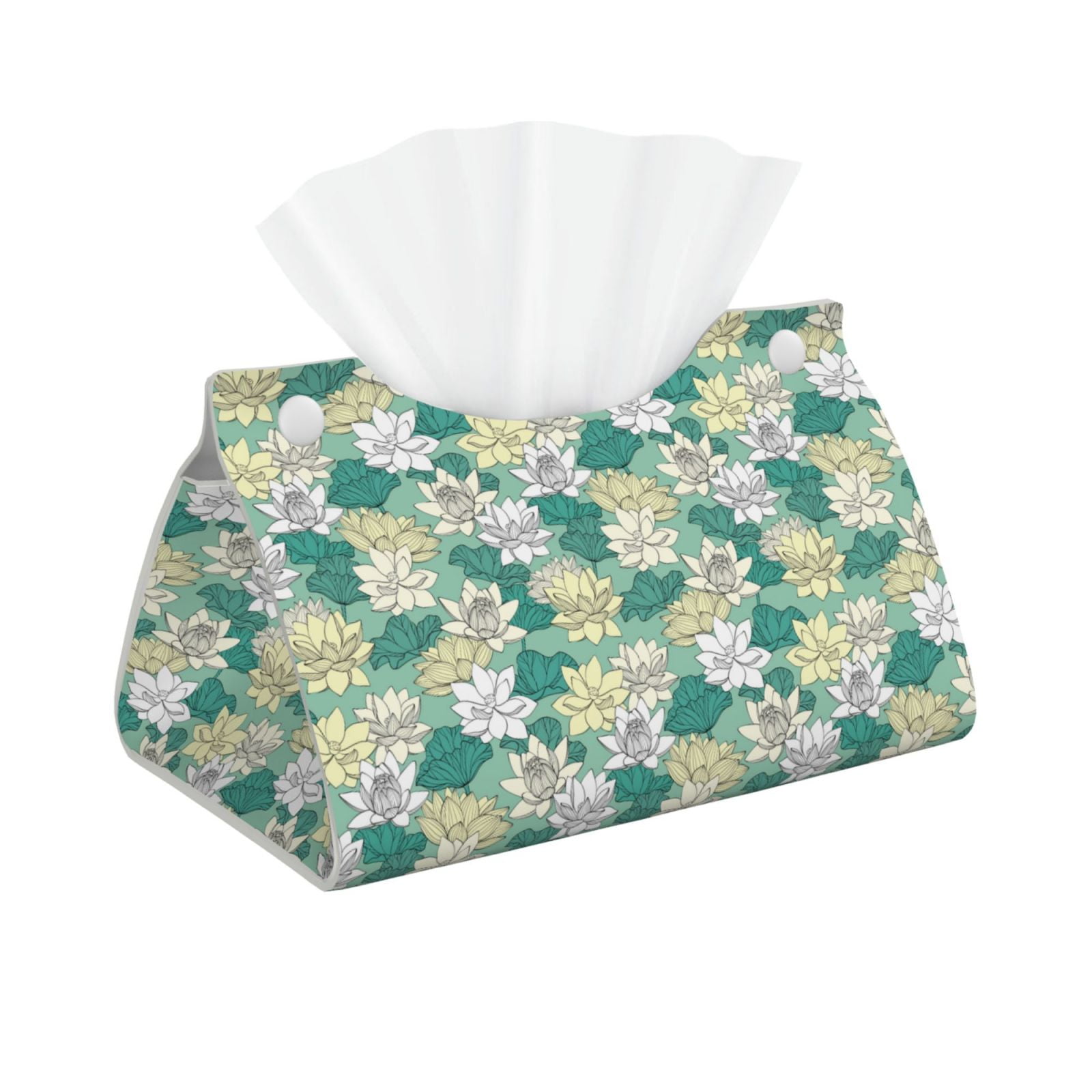 Goofa Lotus Flower1 Pattern Triangle Square Tissue Box Cover, Modern ...