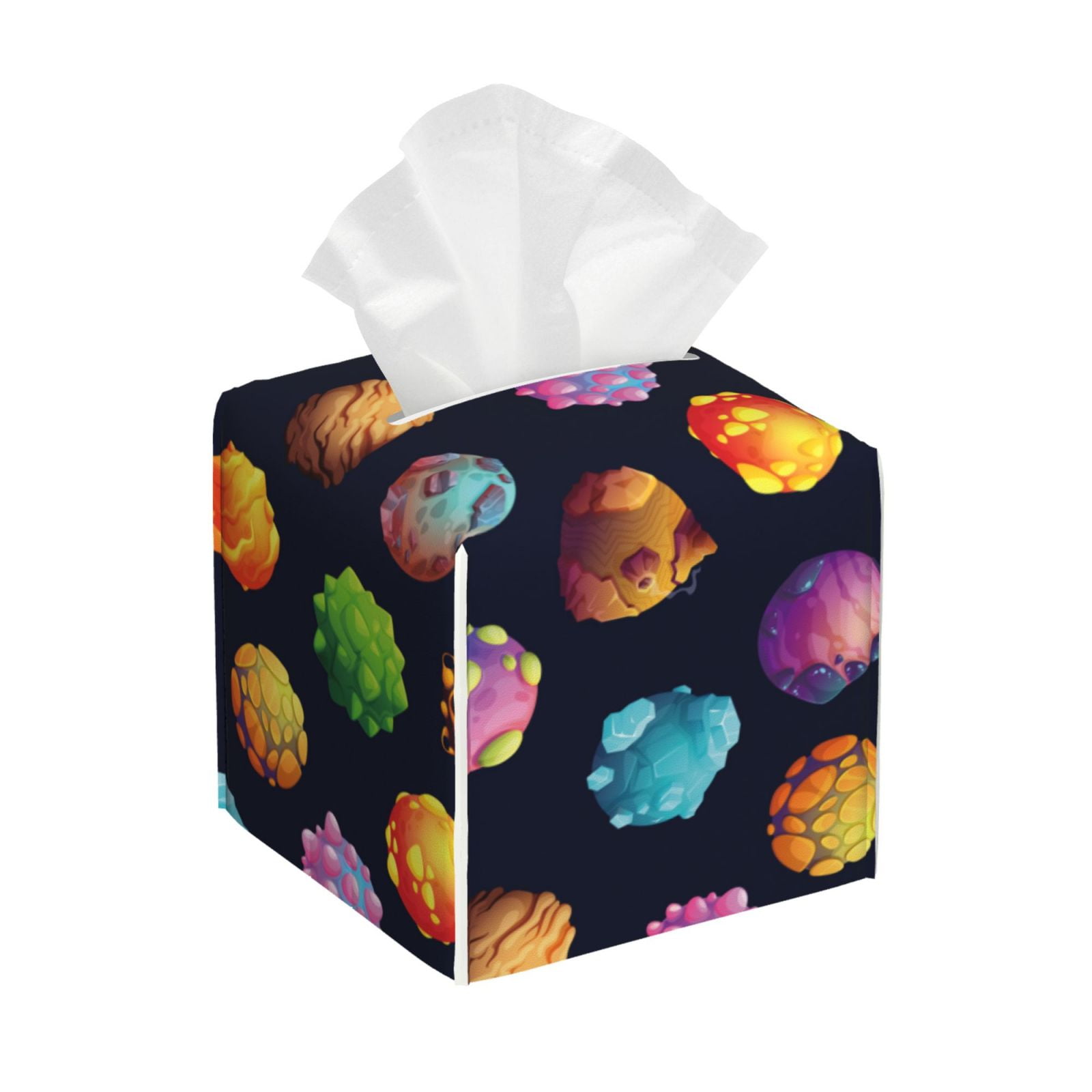 Goofa Lovely Planet Tissue Box Cover PVC Leather Tissue Holder Square ...