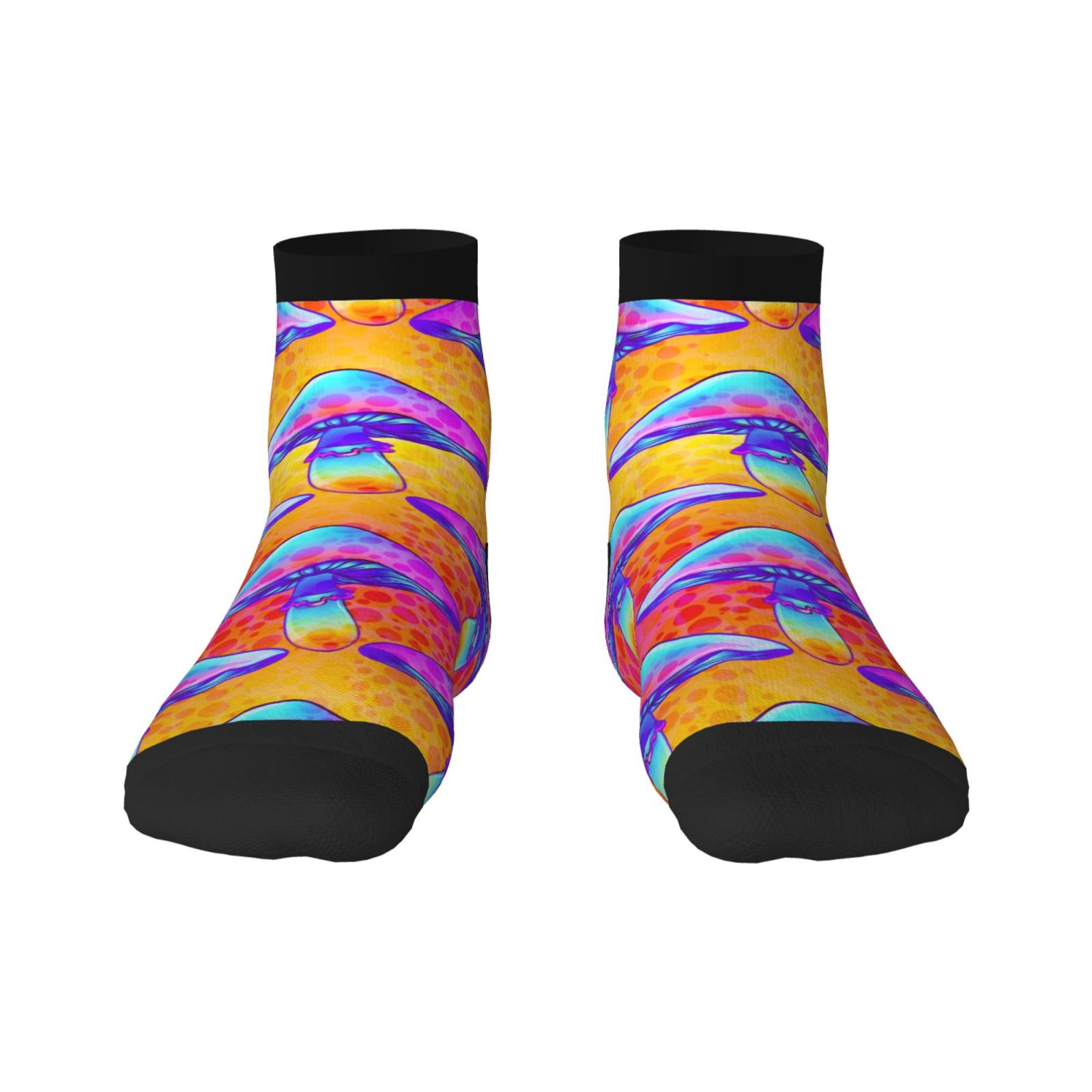 Goofa Magic Mushrooms Pattern Non Slip Socks with Grips for Elderly ...