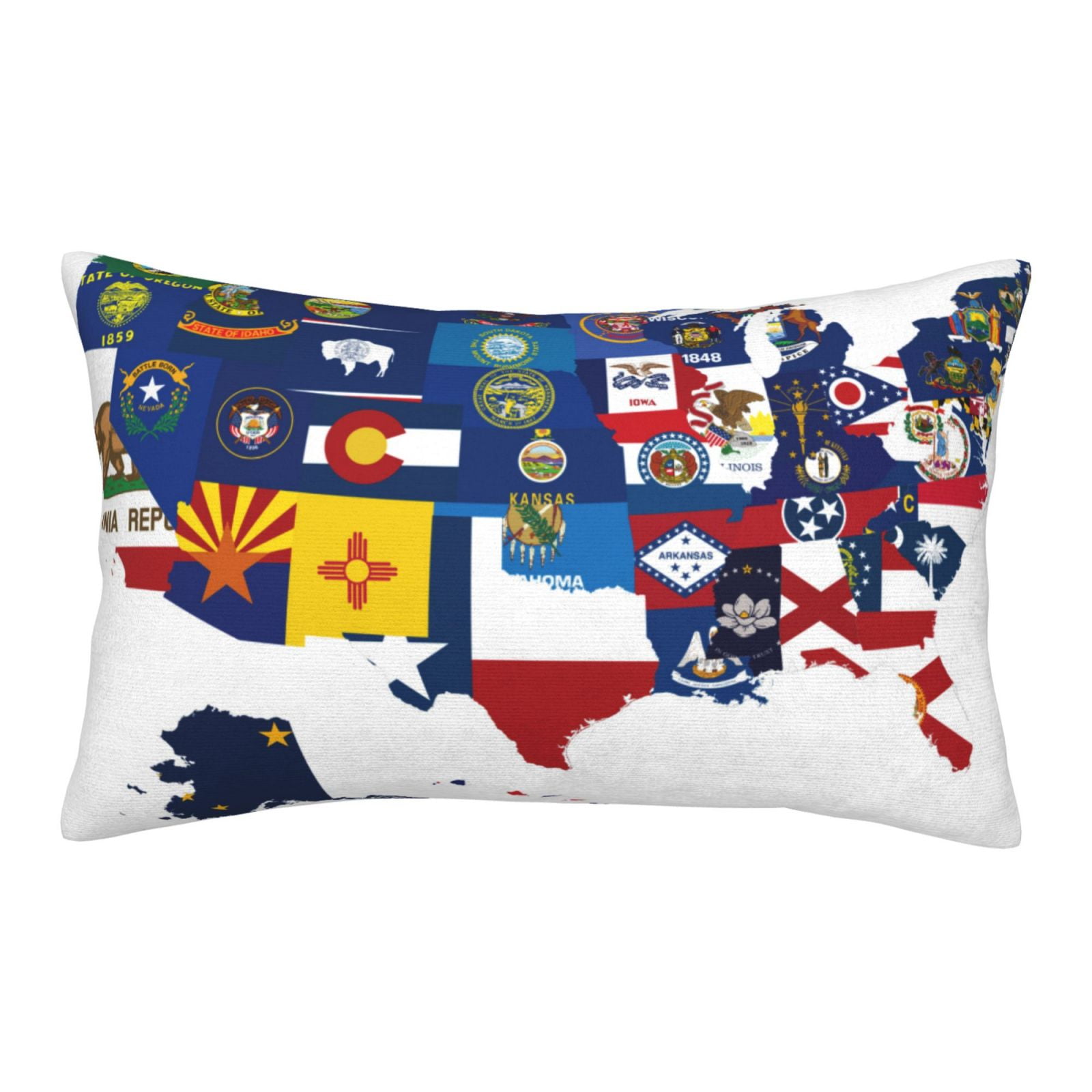 Goofa The Map Of United States Pattern Pillow Case – Plush & Soft ...