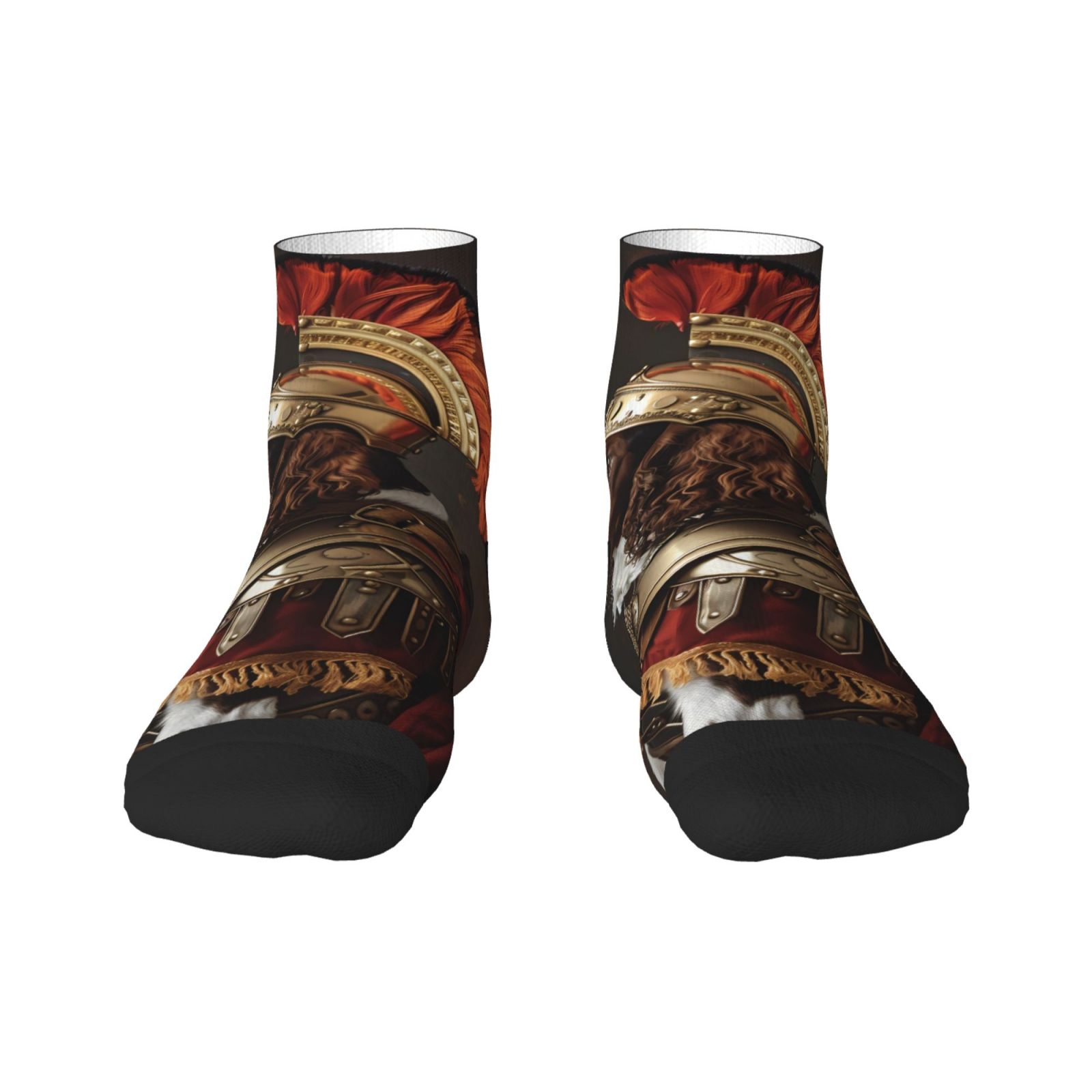 Goofa Medieval Knight Dog Pattern Non Slip Socks with Grips for Elderly ...