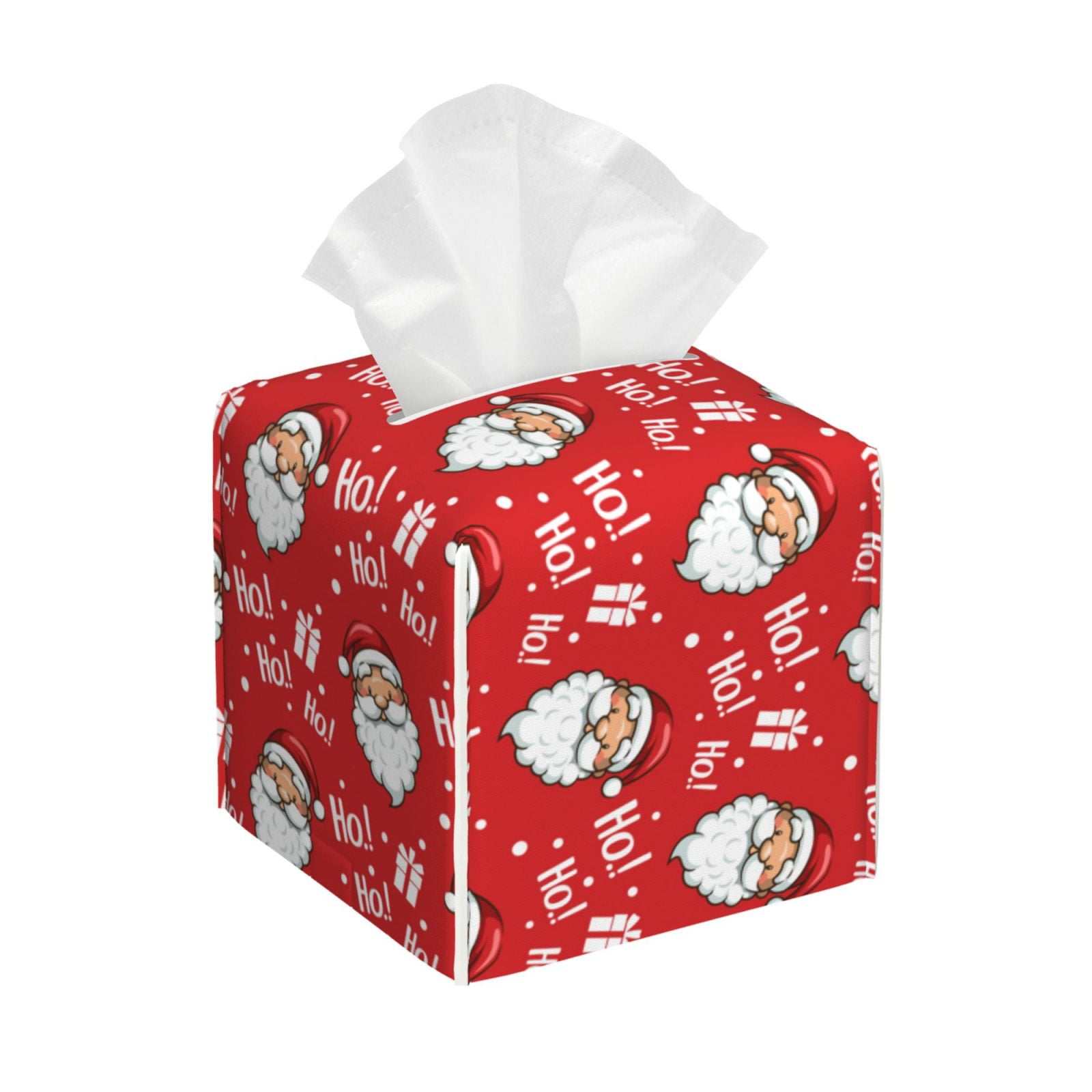 Goofa Merry Christmas Santa Claus A Tissue Box Cover PVC Leather Tissue ...