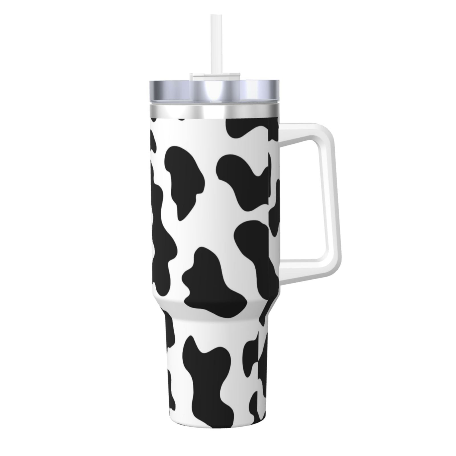 Goofa Milk Cow Print 40oz Ice Bully With Handle And Straw Stainless ...