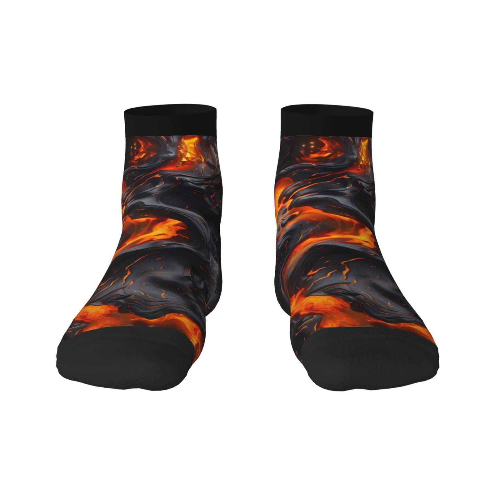 Goofa Molten Lava Abstract Flow Pattern Non Slip Socks with Grips for ...