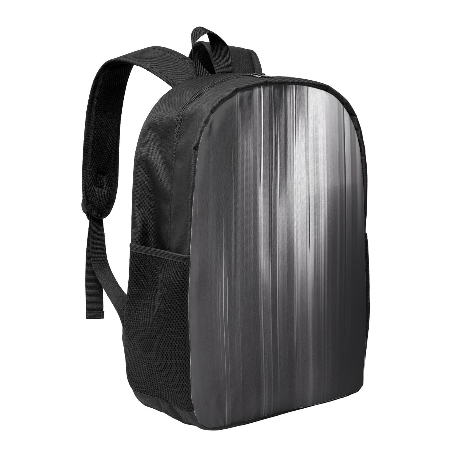 Goofa Monochrome Abstract Lines Pattern 17in Student Backpack - School ...