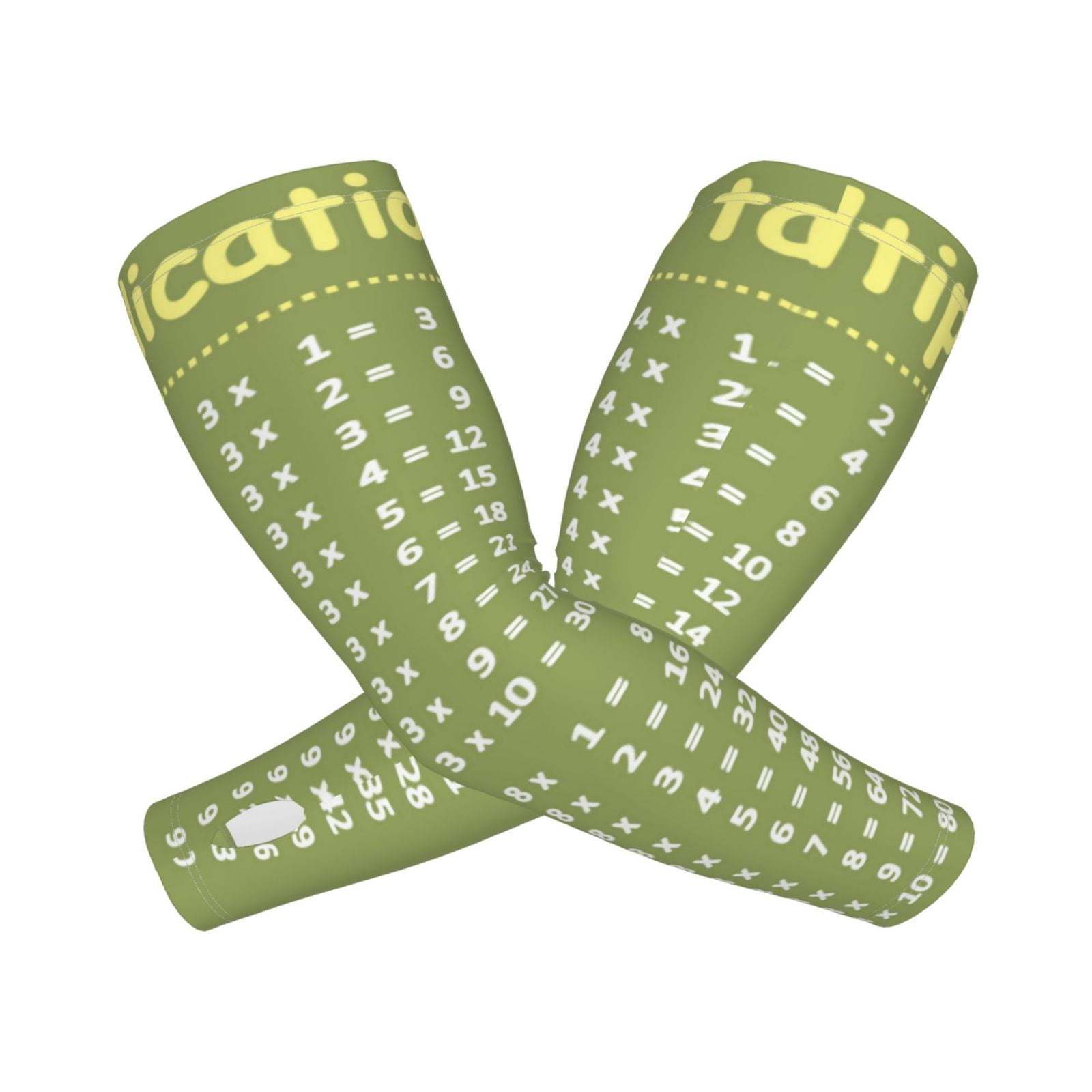 Goofa Multiplication Table1 Pattern UV Sun Protection Arm Sleeves, UPF ...