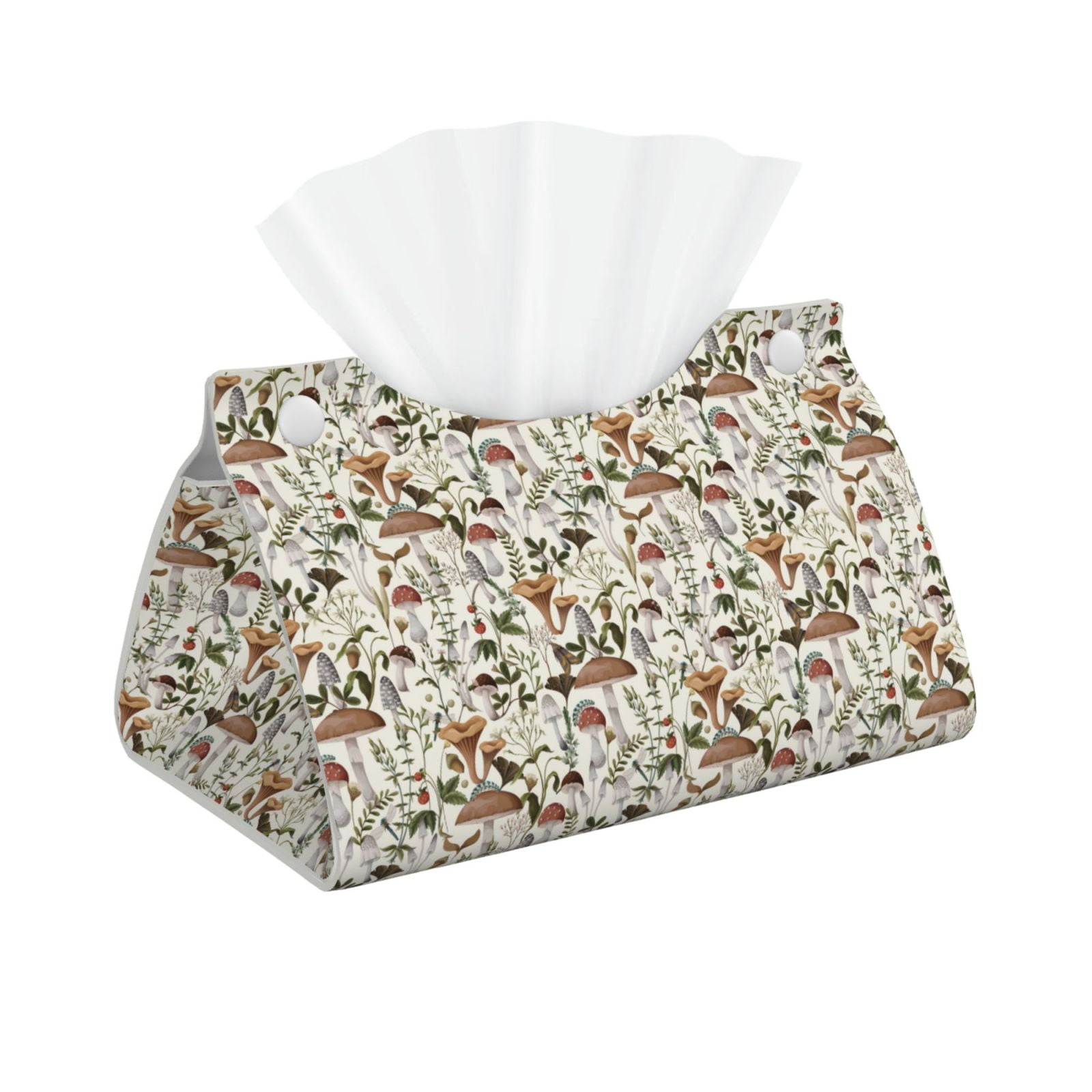 Goofa Mushroom Garnish Pattern Triangle Square Tissue Box Cover, Modern ...