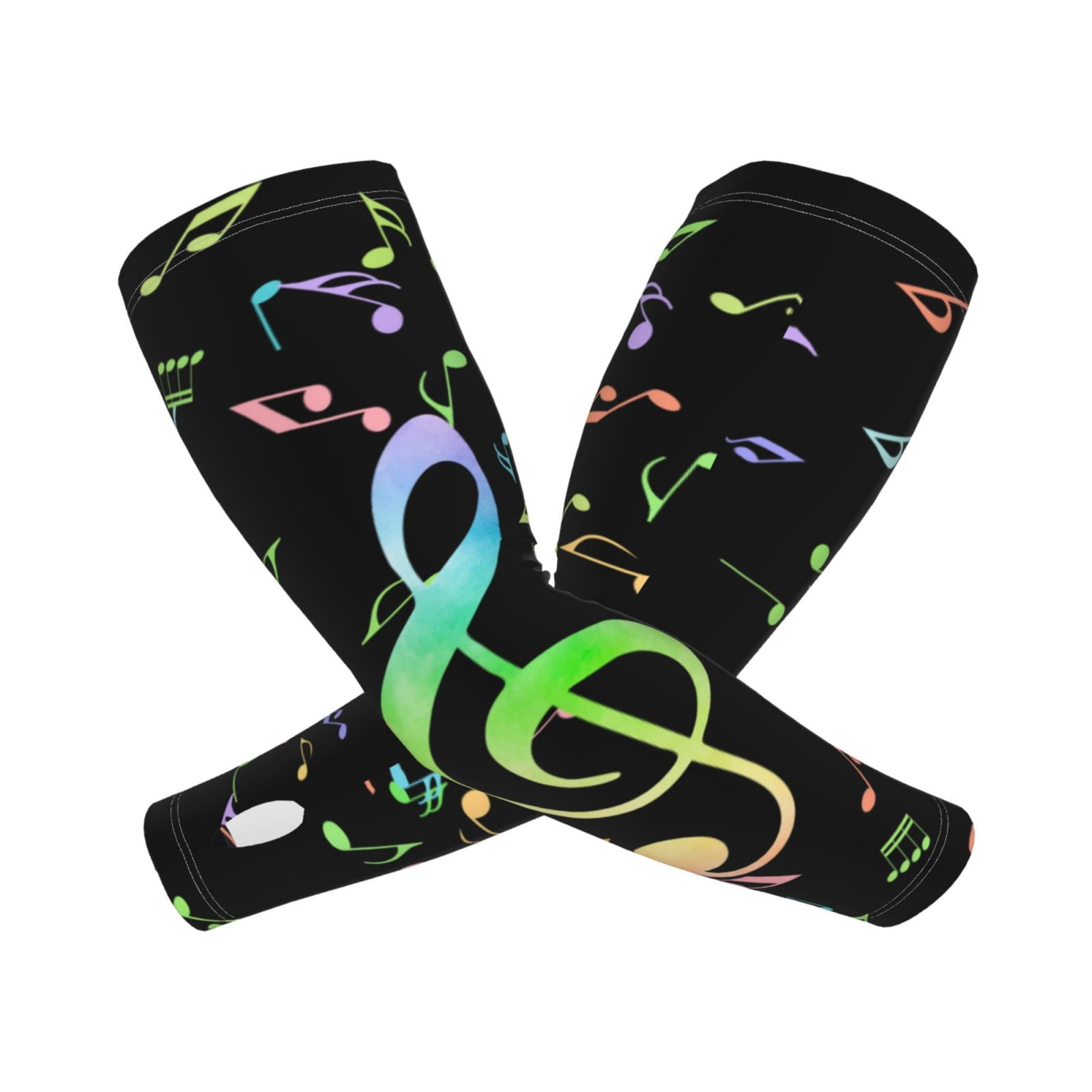 Goofa Music Notes Pattern UV Sun Protection Arm Sleeves, UPF 50 Sports ...