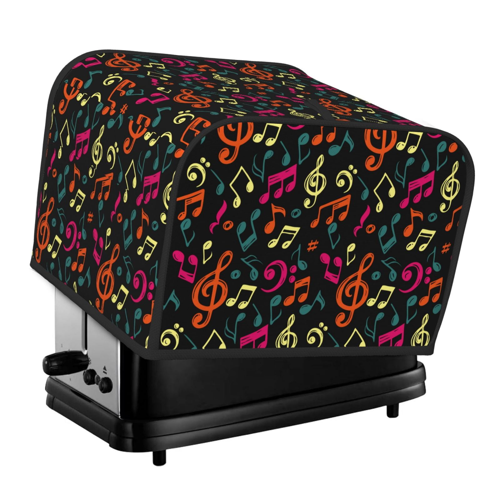 Goofa Music Notes Print Toaster Cover 4 Slice, Four Slice Bread Machine ...