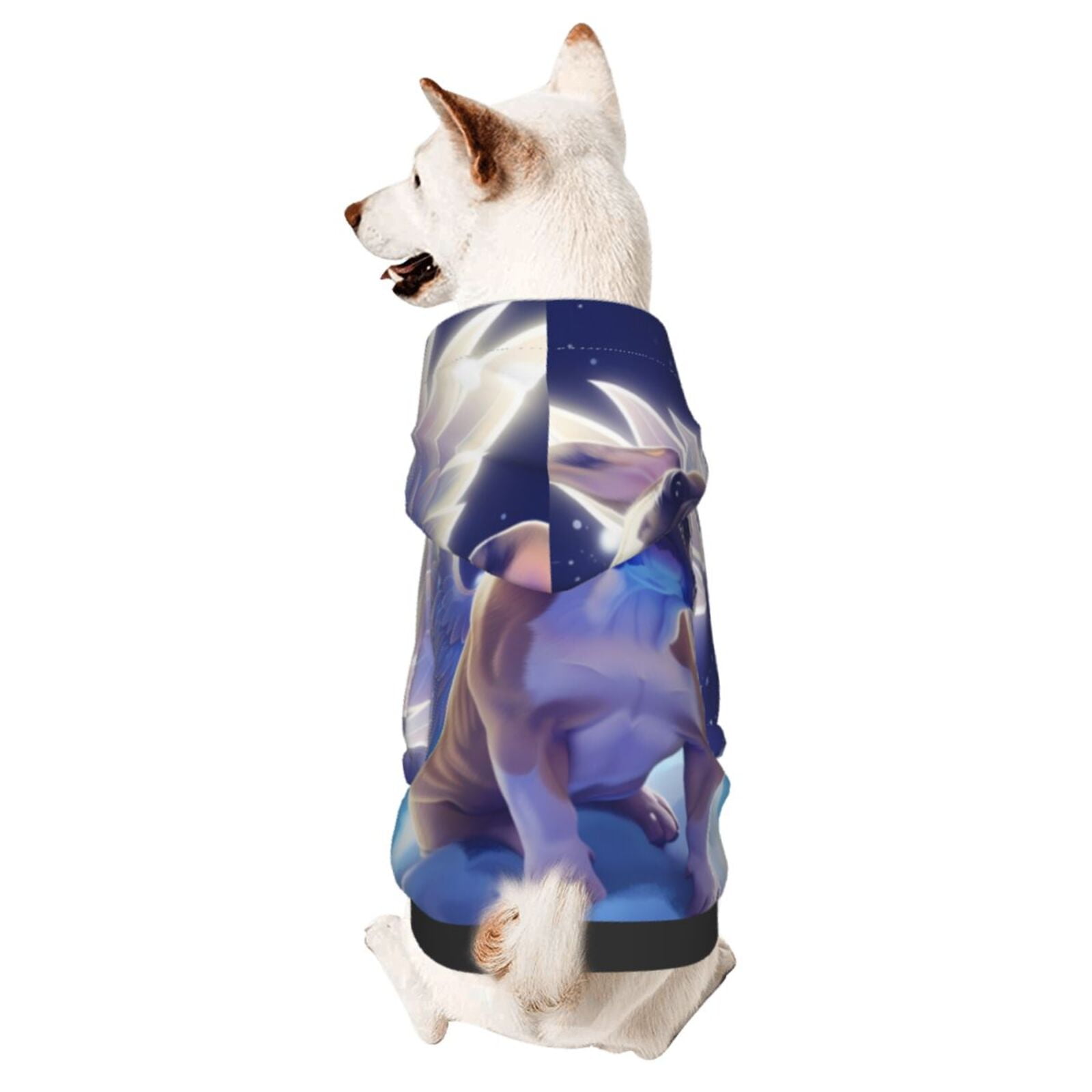 Goofa Night Sky Winged French Bulldog Pattern Small Dog Sweater Hoodies ...