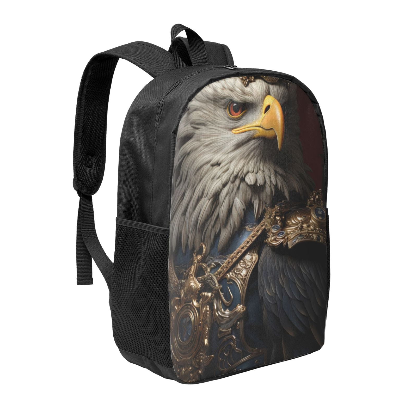 Goofa Noble Style Bald Eagle Pattern 17in Student Backpack - School ...