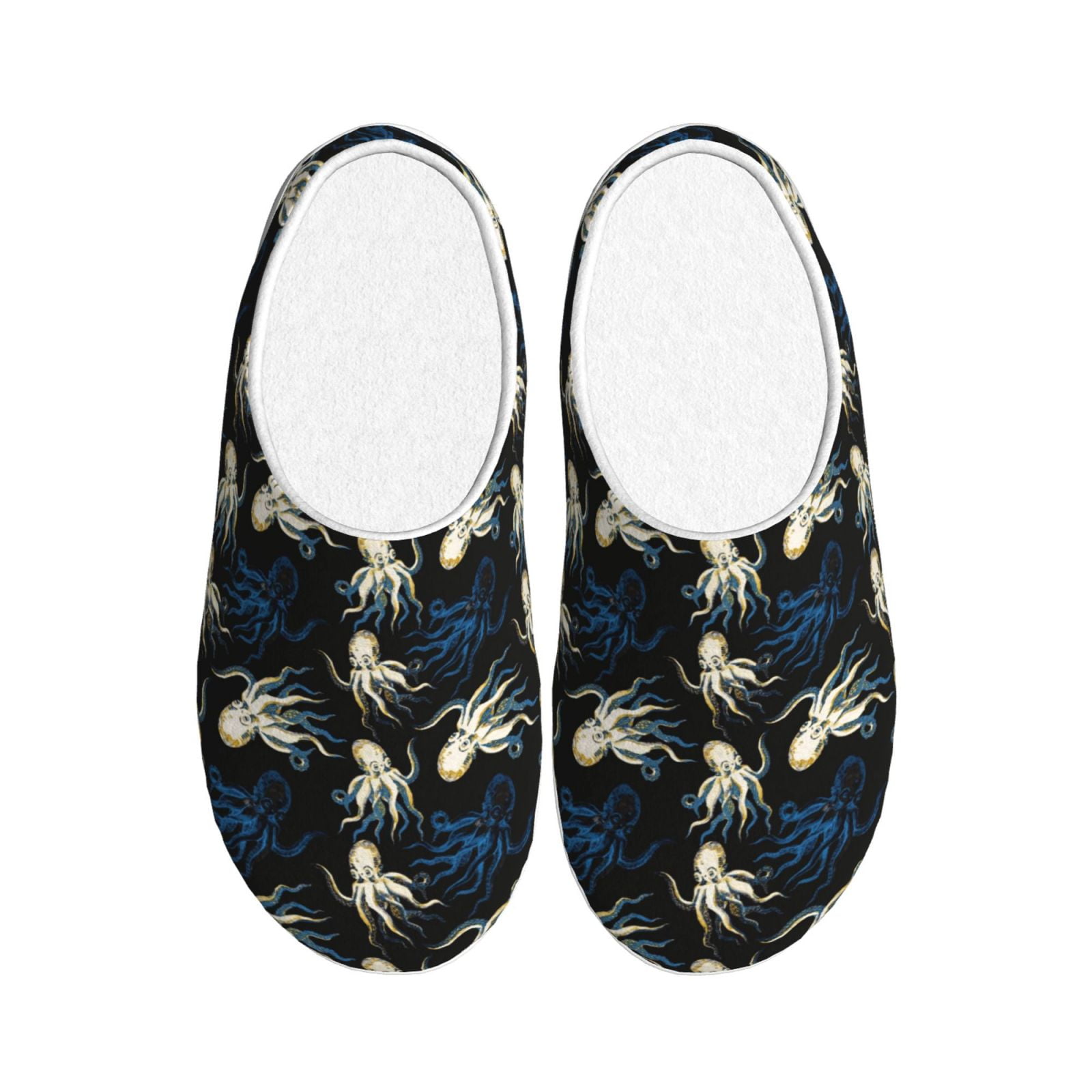 Goofa Octopus 1 Print Womens Mens Cotton Lightweight House Slippers ...