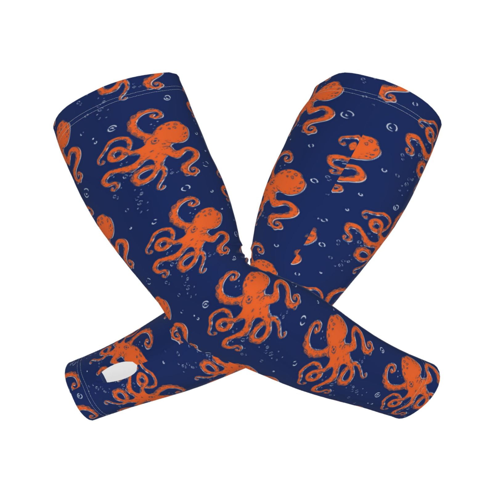 Goofa Octopus Pattern UV Sun Protection Arm Sleeves, UPF 50 Sports ...