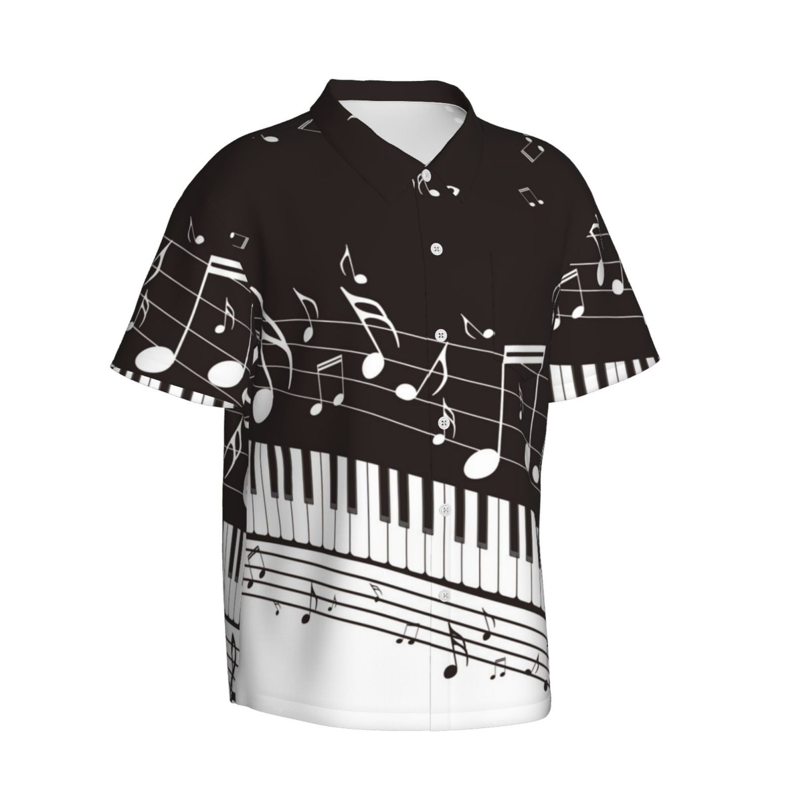 Goofa Piano Keys With Musical Notes Hawaiian Shirt for Men, Unisex ...